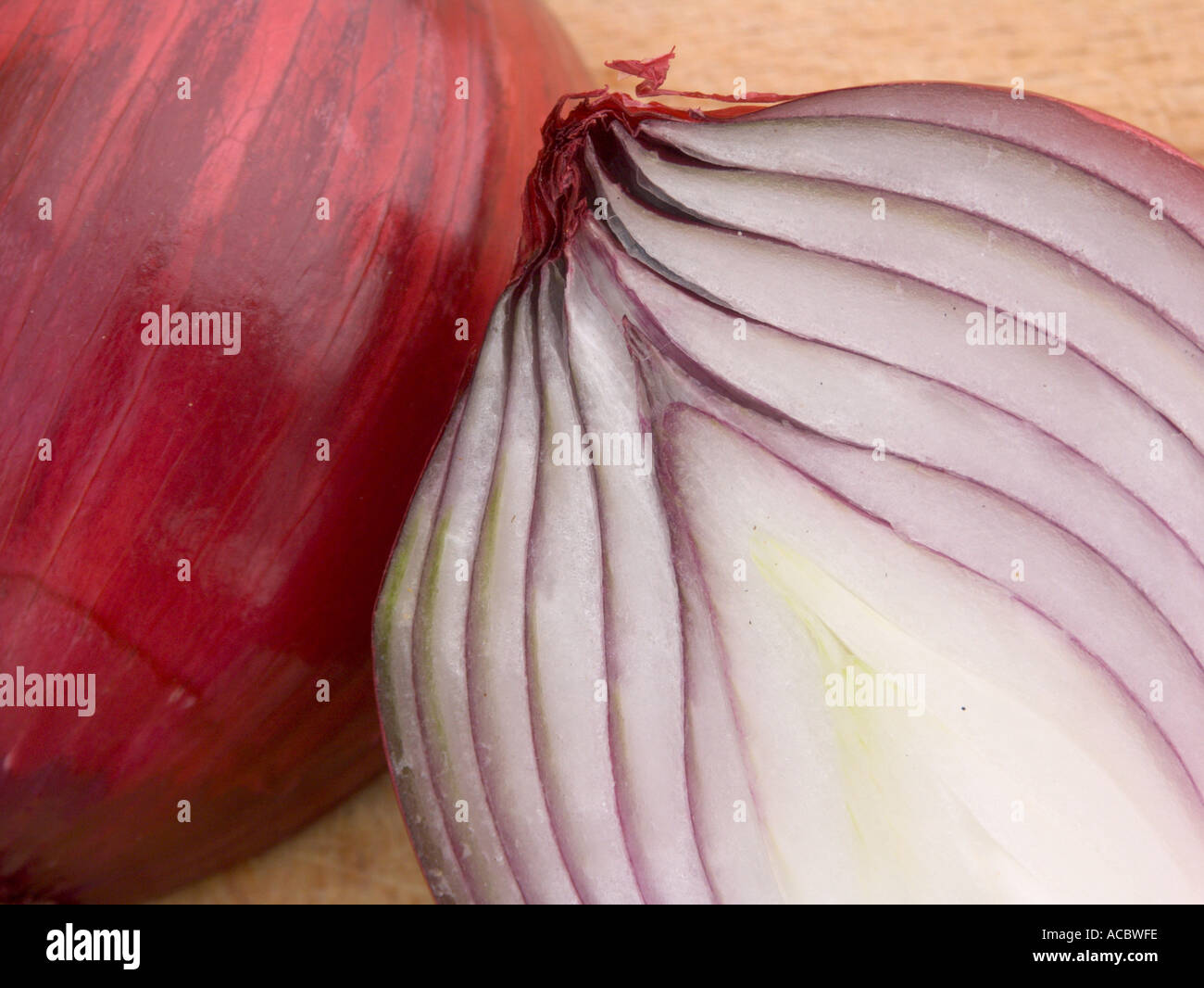 Sliced Red Onion Stock Photo - Alamy