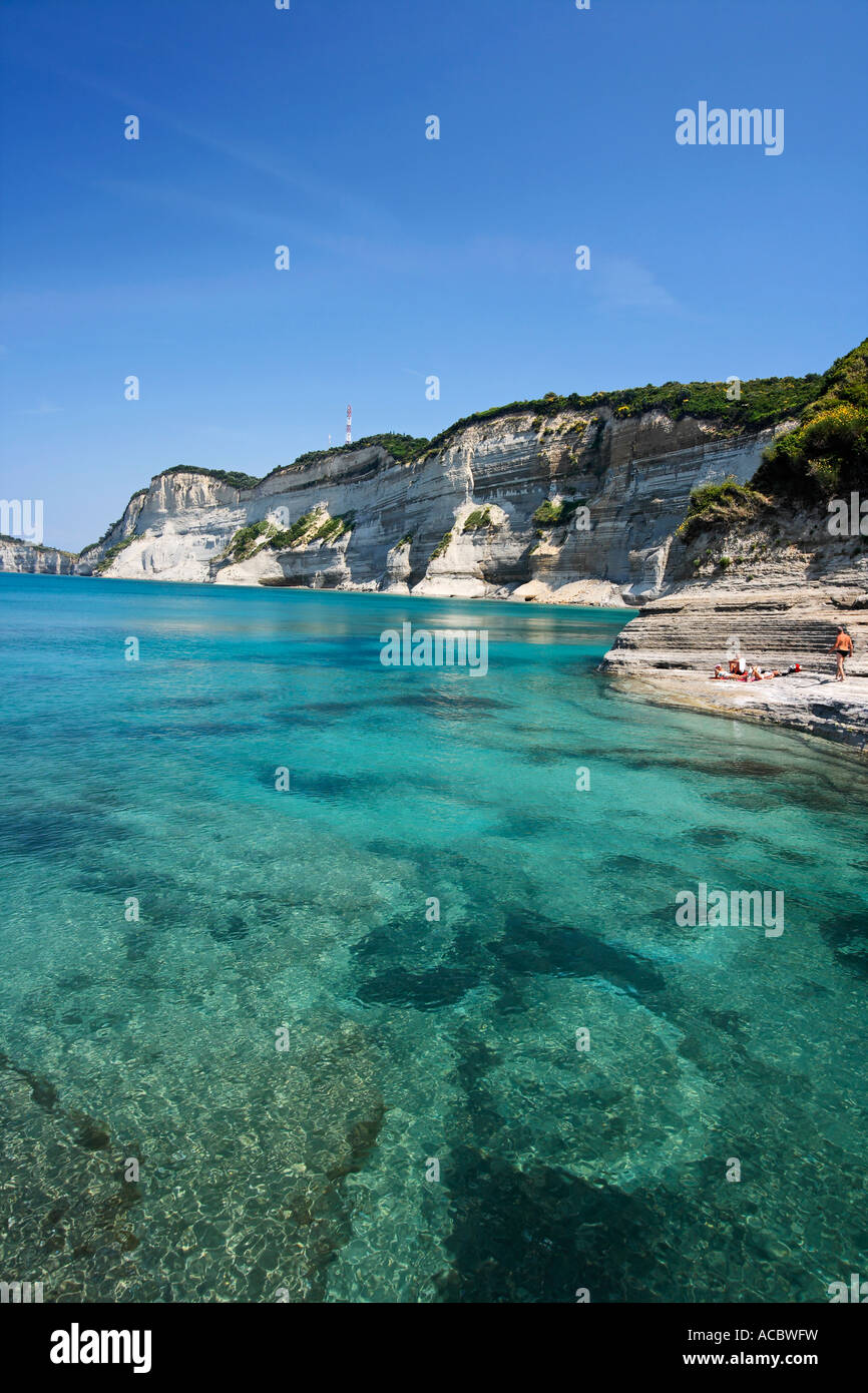 Corfu Island Peroulades Cape Drastis view from Longas beach Stock Photo ...
