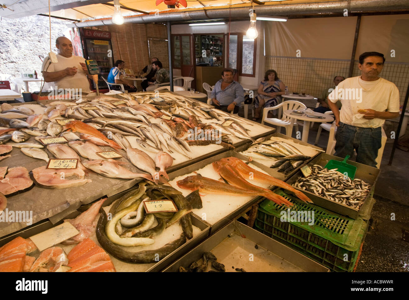 Greece Corfu Island Kerkyra fish market Stock Photo - Alamy