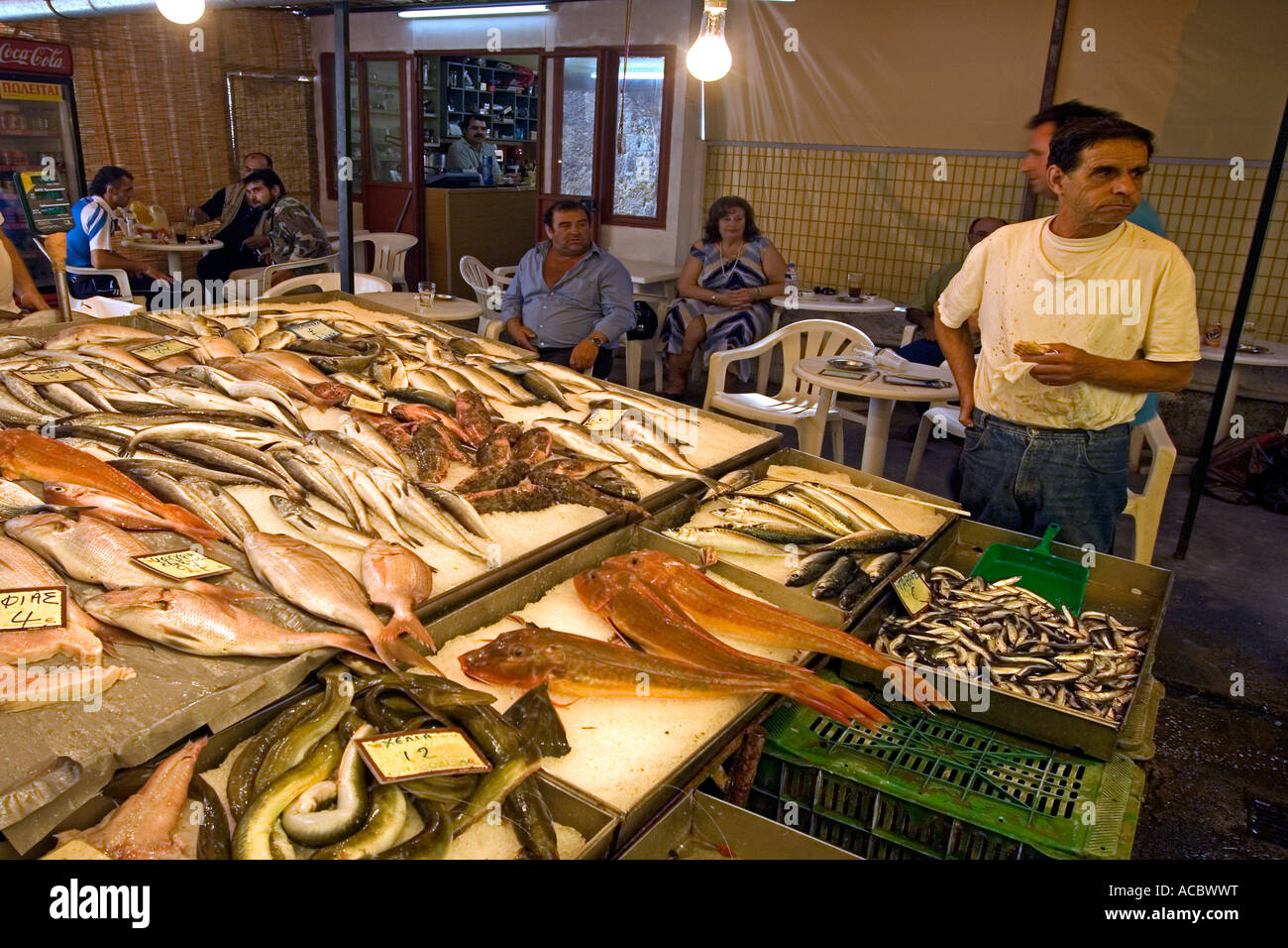 Greece Corfu Island Kerkyra fish market Stock Photo - Alamy