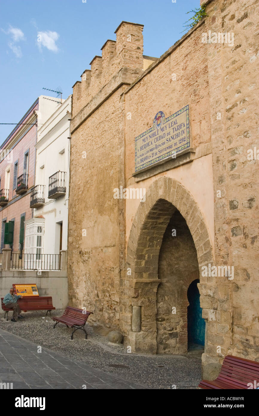 Puerta de Jerez old town gate Tarifa Cadiz Andalucia Spain Europe Stock ...
