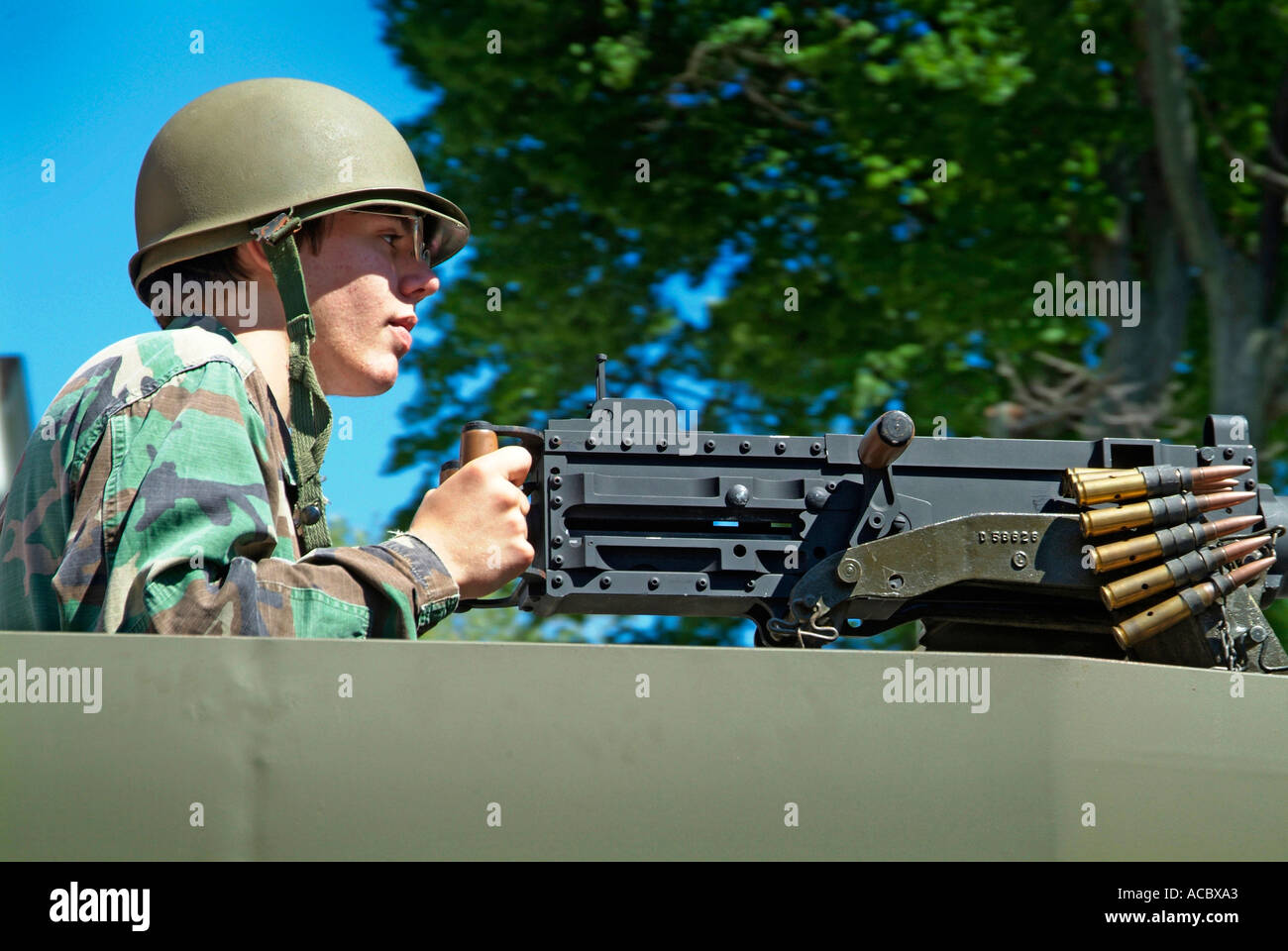 Funny cheerful soldier machine gun hi-res stock photography and images ...