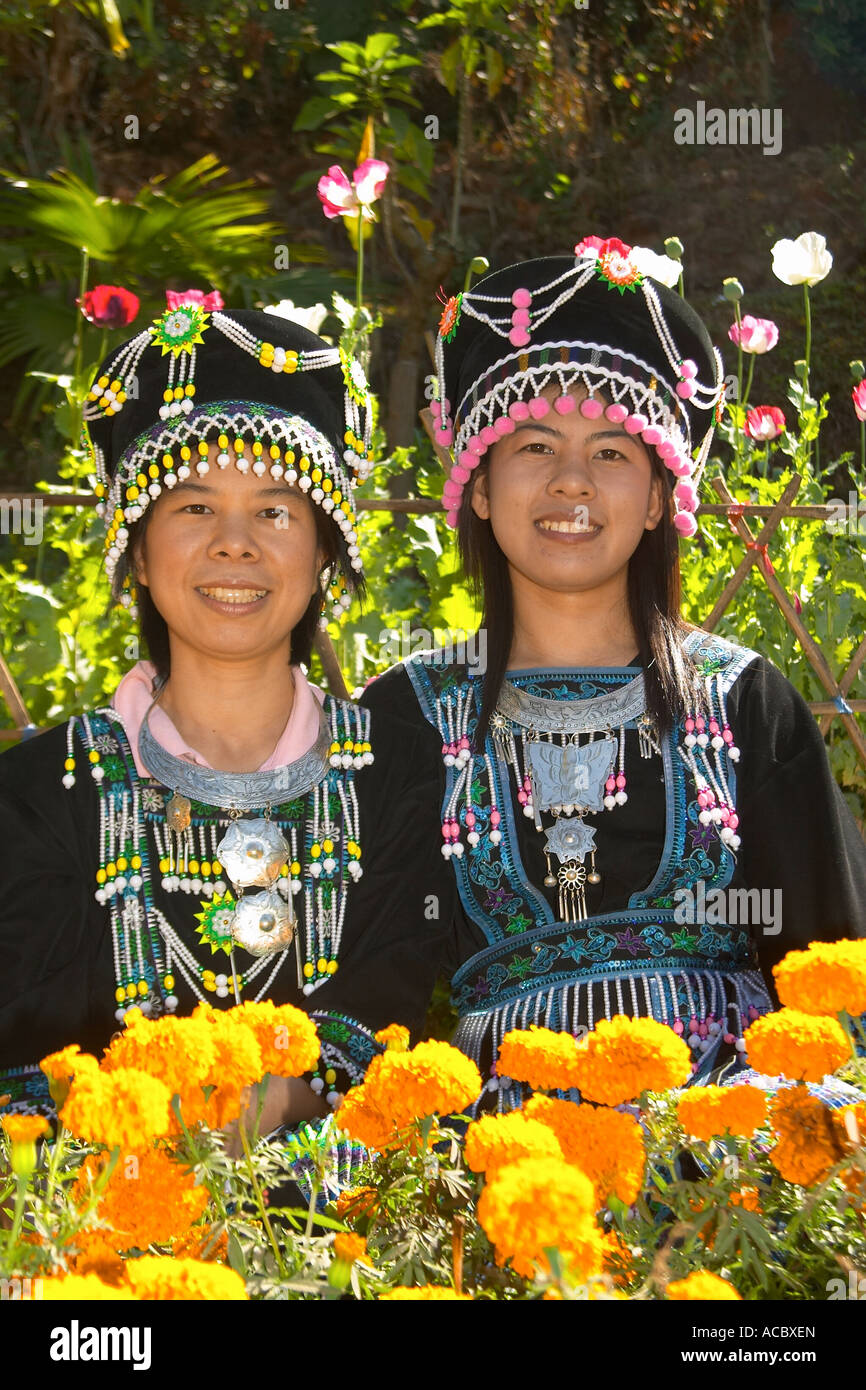 Chiang Mai - Phu Pong Meo Village, Women of the Meo Hill Tribe Stock ...