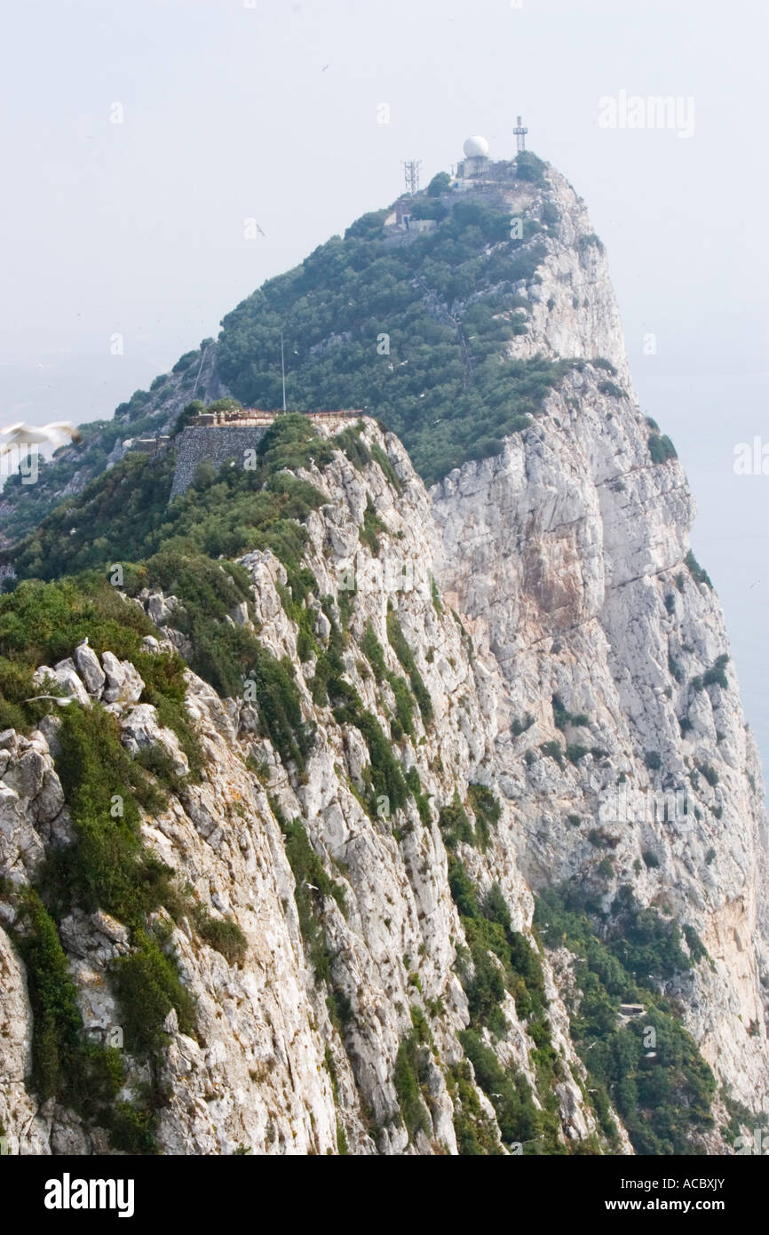 View of Rock and Radar installation Gibraltar Europe Stock Photo - Alamy