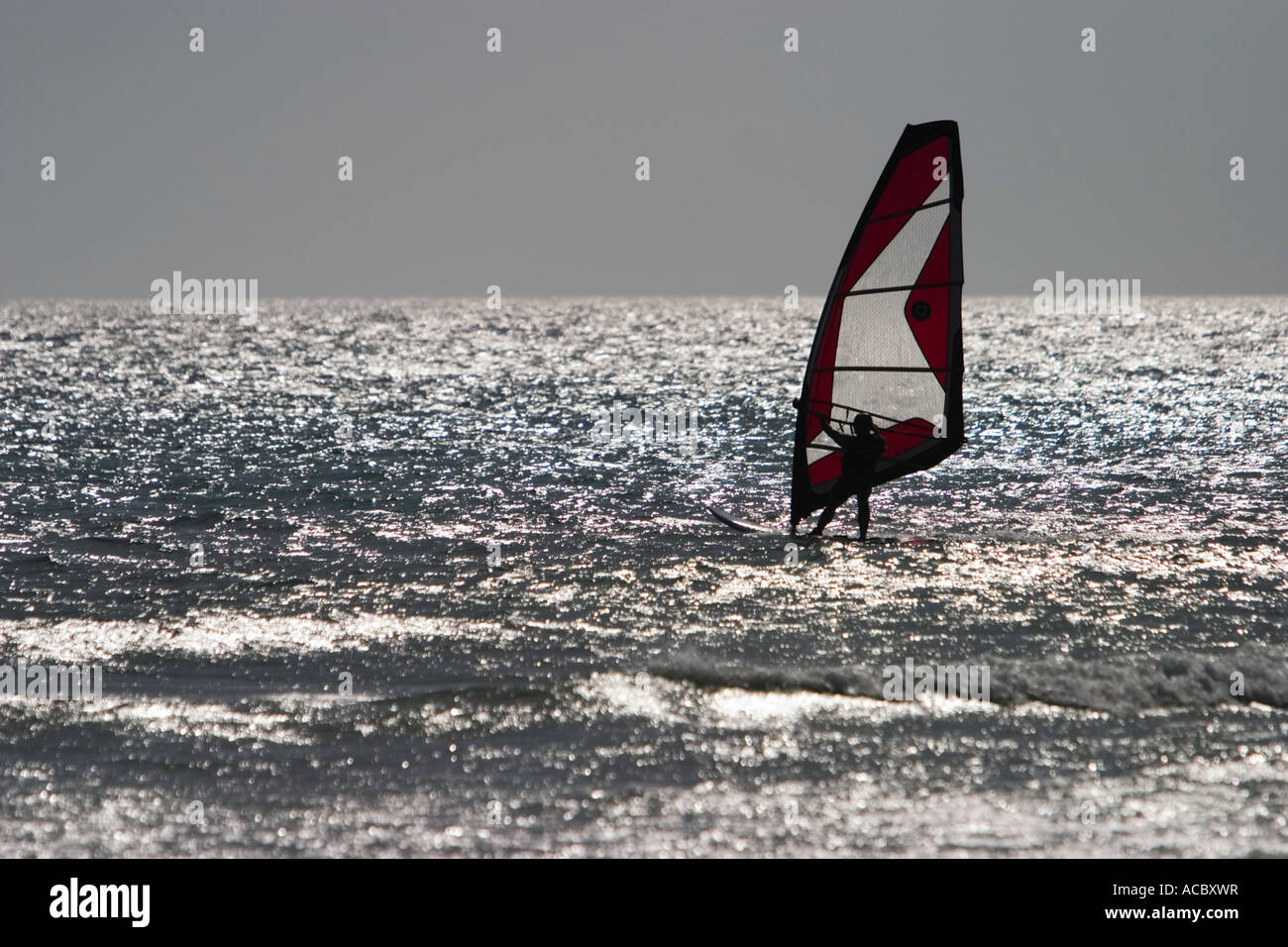 Windsurfing Tarifa Cadiz Andalucia Spain Europe Stock Photo - Alamy