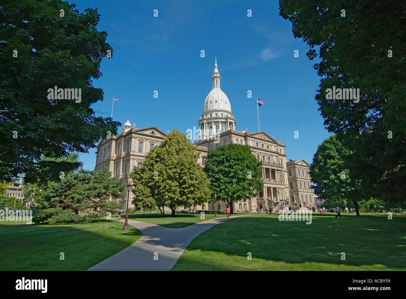 Michigan State Capitol building at Lansing statehouse Stock Photo - Alamy