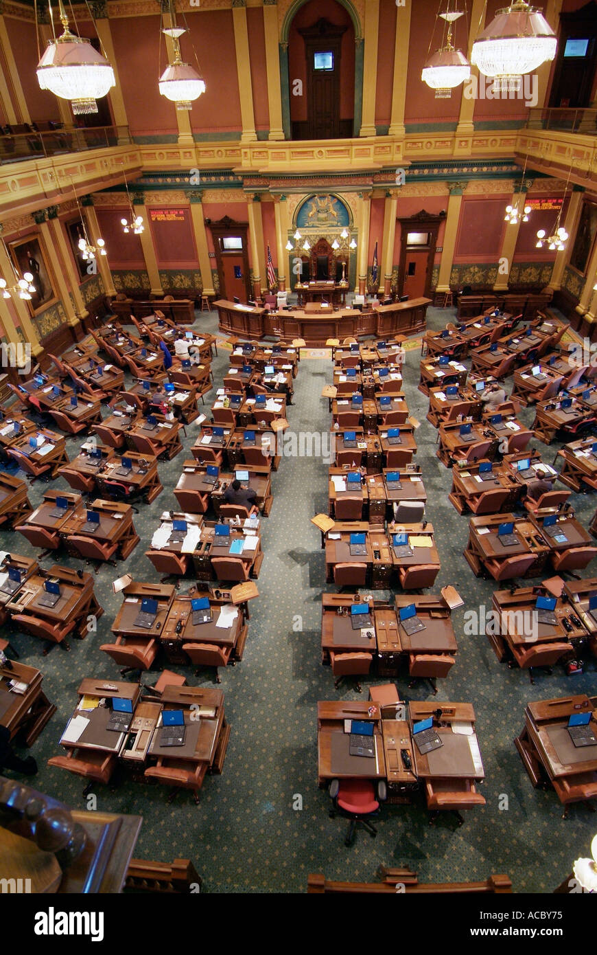 Michigan State Capitol building at Lansing statehouse Stock Photo - Alamy