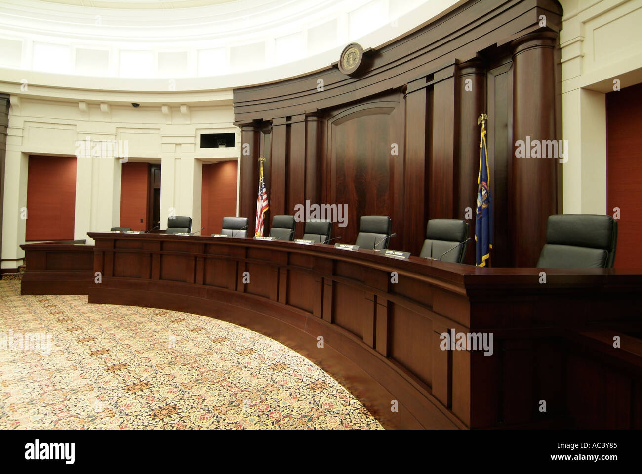 The Supreme Court Room at Lansing Michigan Stock Photo - Alamy