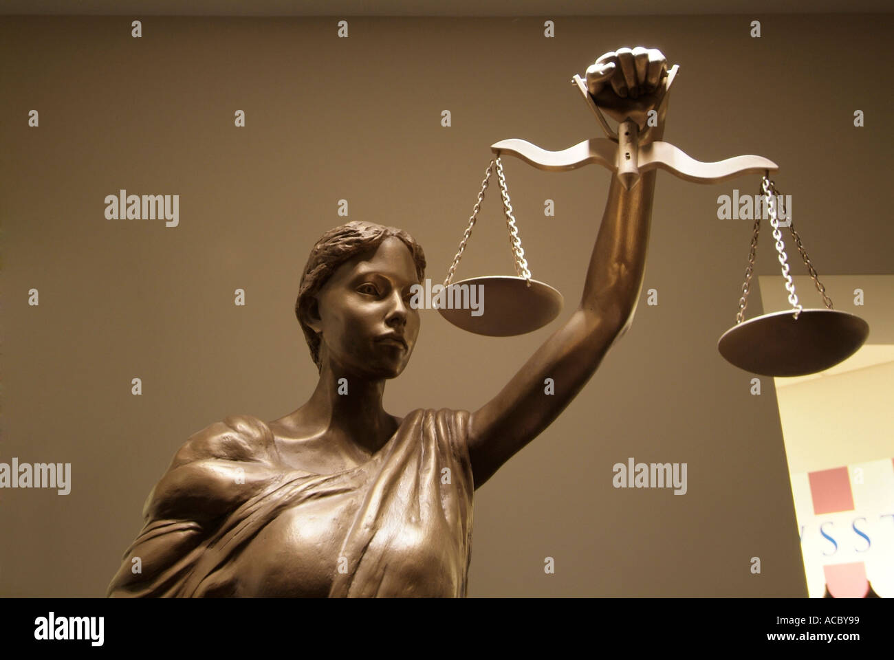 Scales of Justice Statue inside of the Supreme Court Building Lansing ...