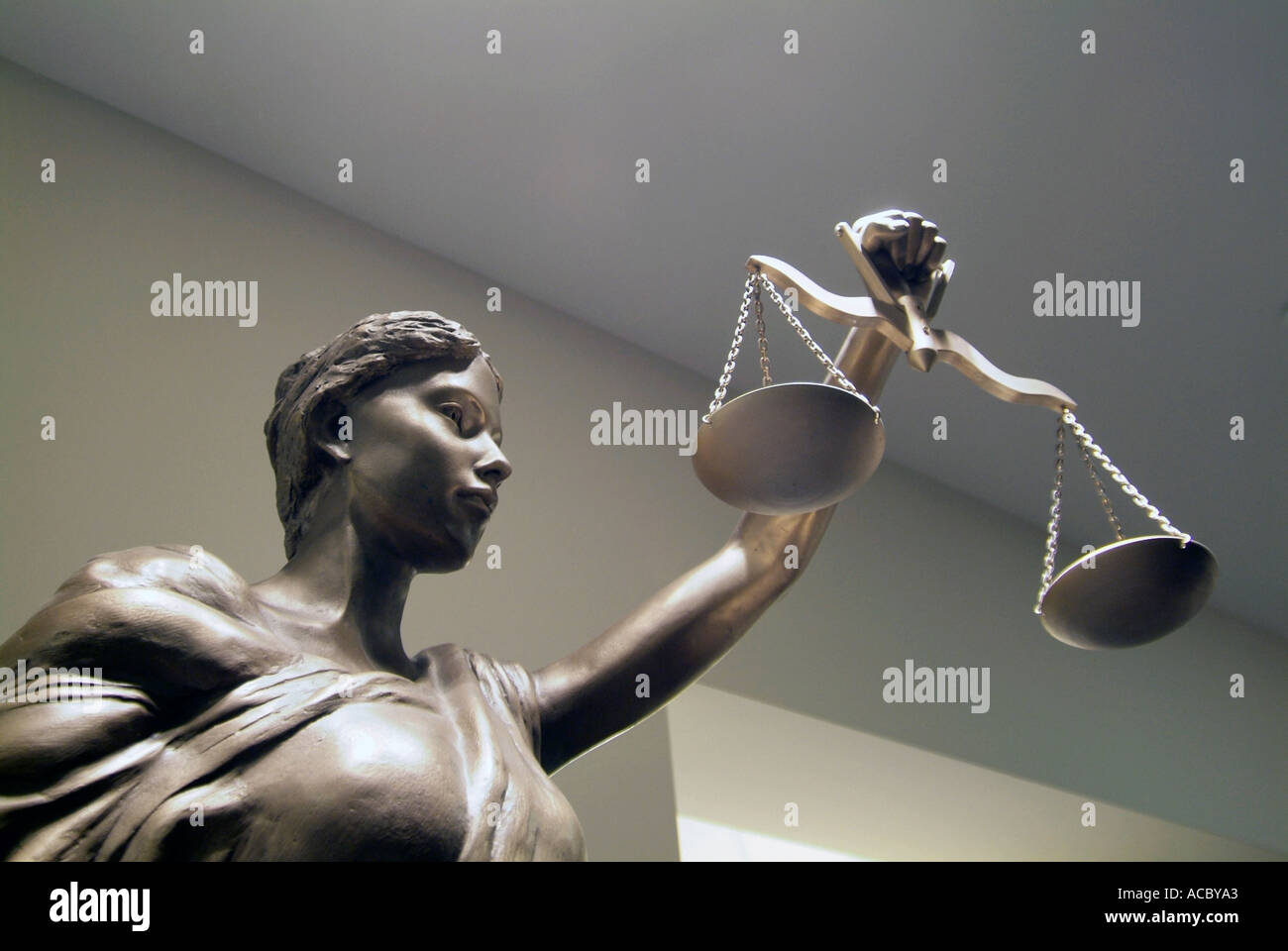 Scales of Justice Statue inside of the Supreme Court Building Lansing ...