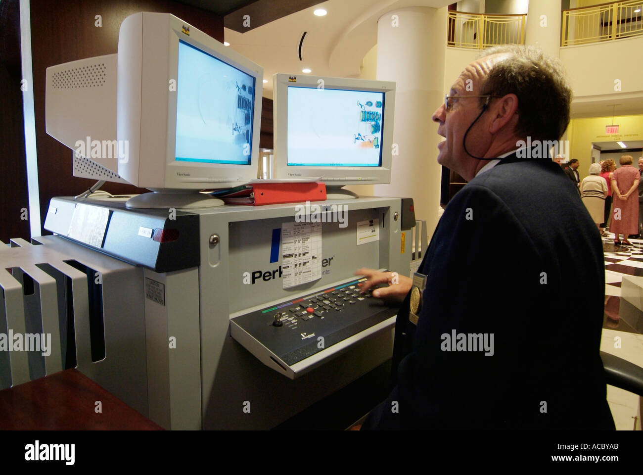 Security x-ray machine inside of the Supreme Court Building Lansing ...