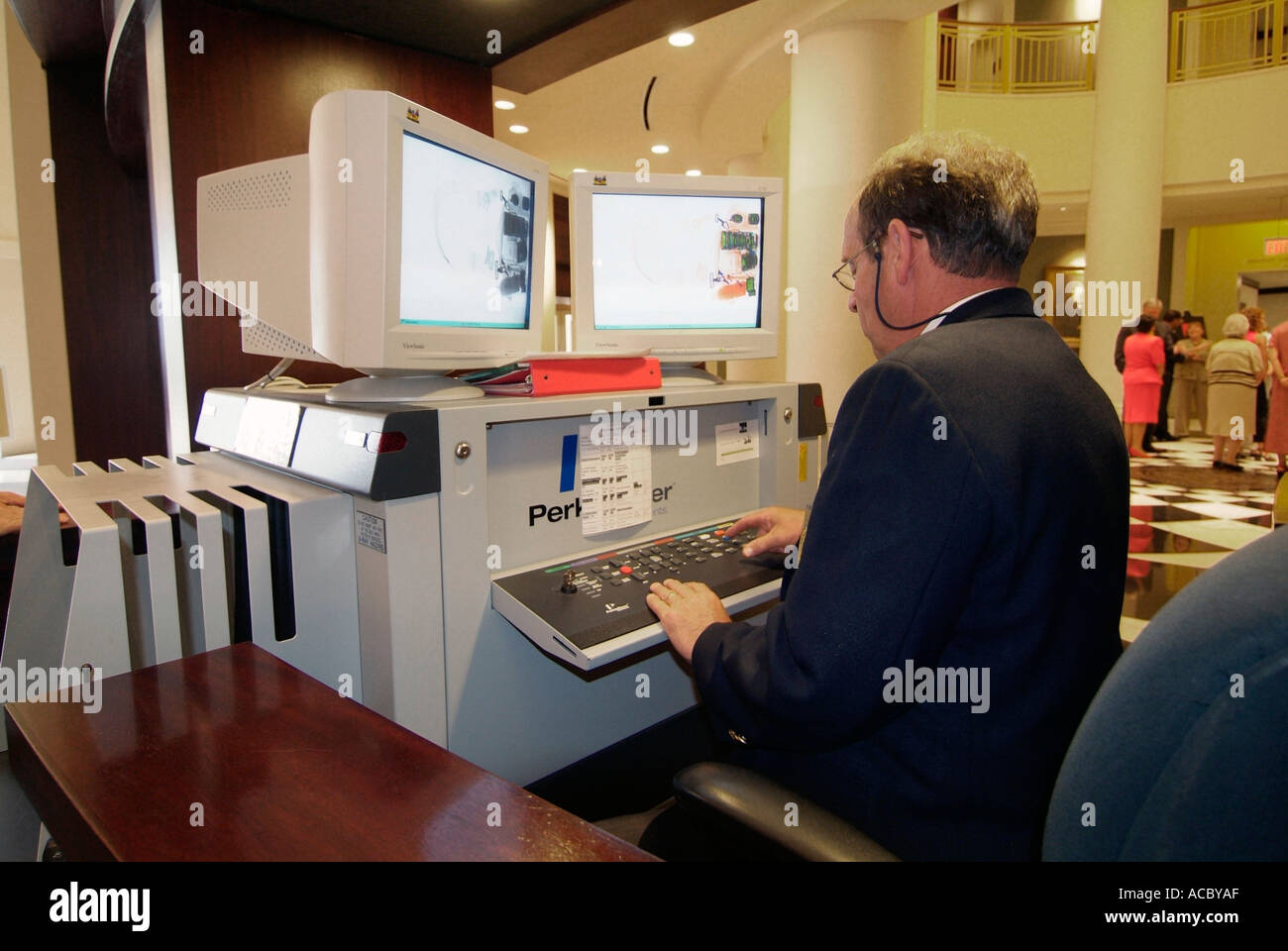 Security x-ray machine inside of the Supreme Court Building Lansing ...
