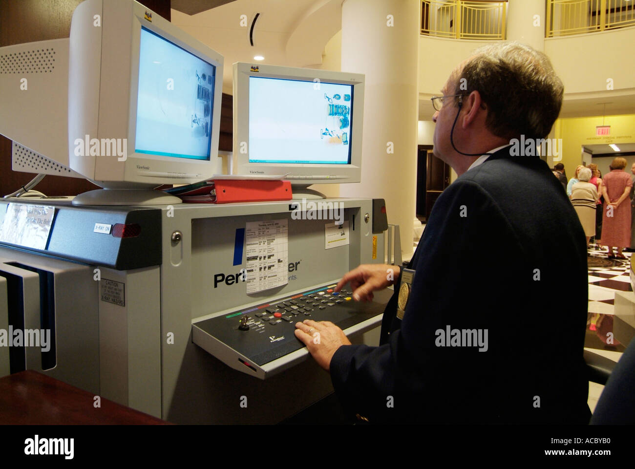Security x-ray machine inside of the Supreme Court Building inspects ...