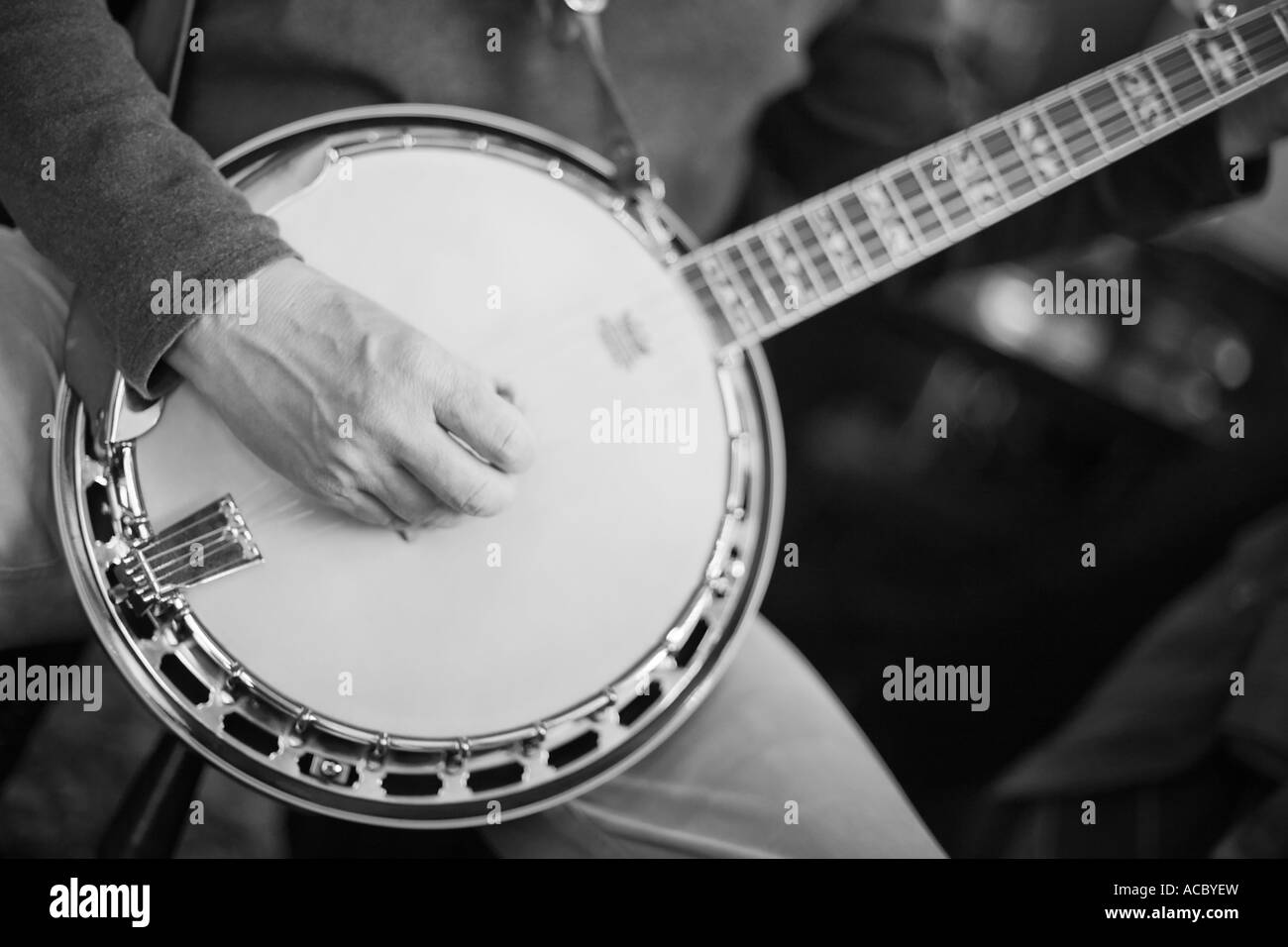Banjo man Black and White Stock Photos & Images - Alamy