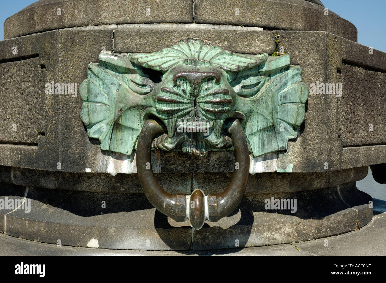 Metal decoration on stonework of Deutsches Eck ( german corner ...