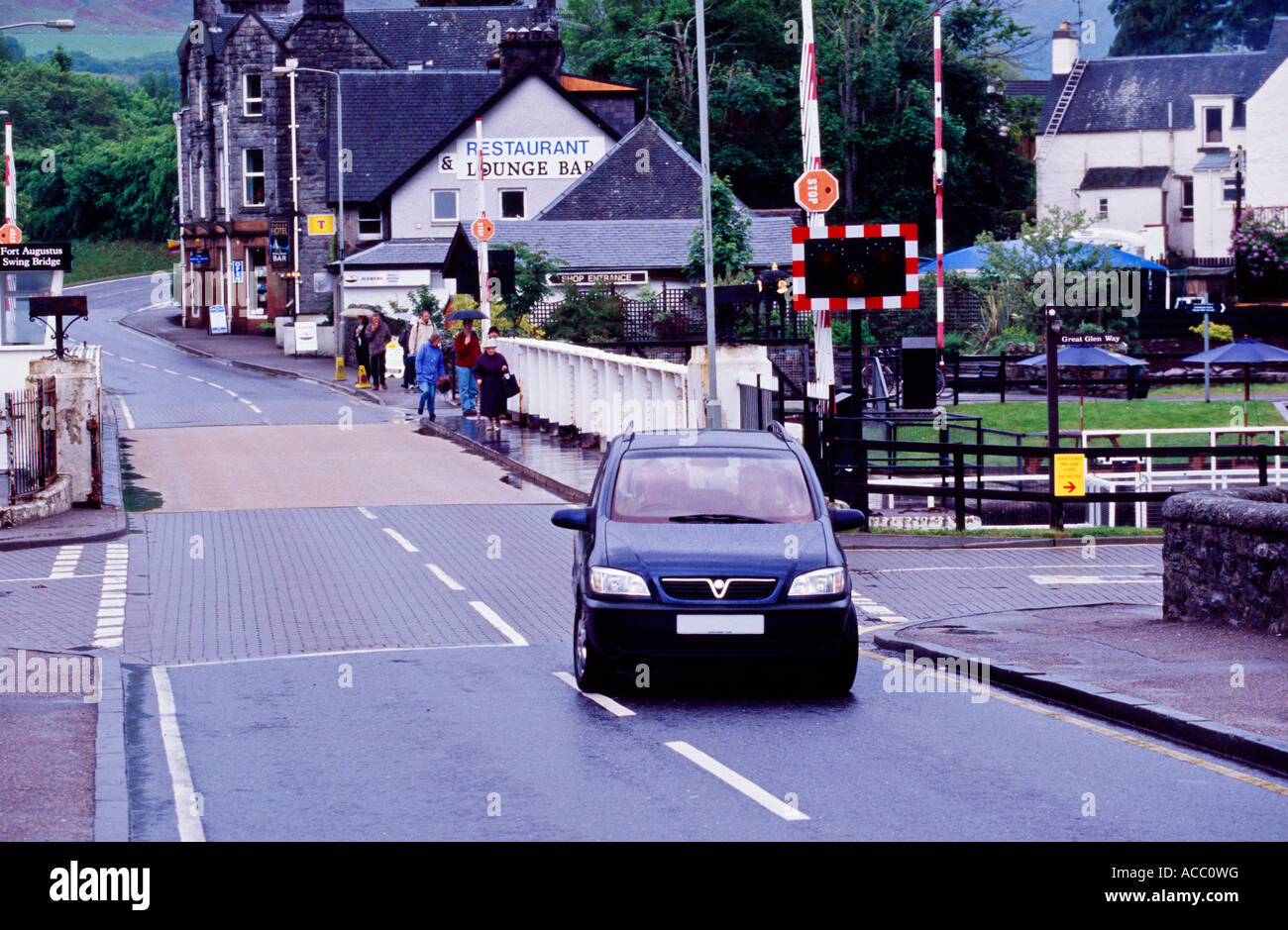 crossroad in a small village Stock Photo - Alamy