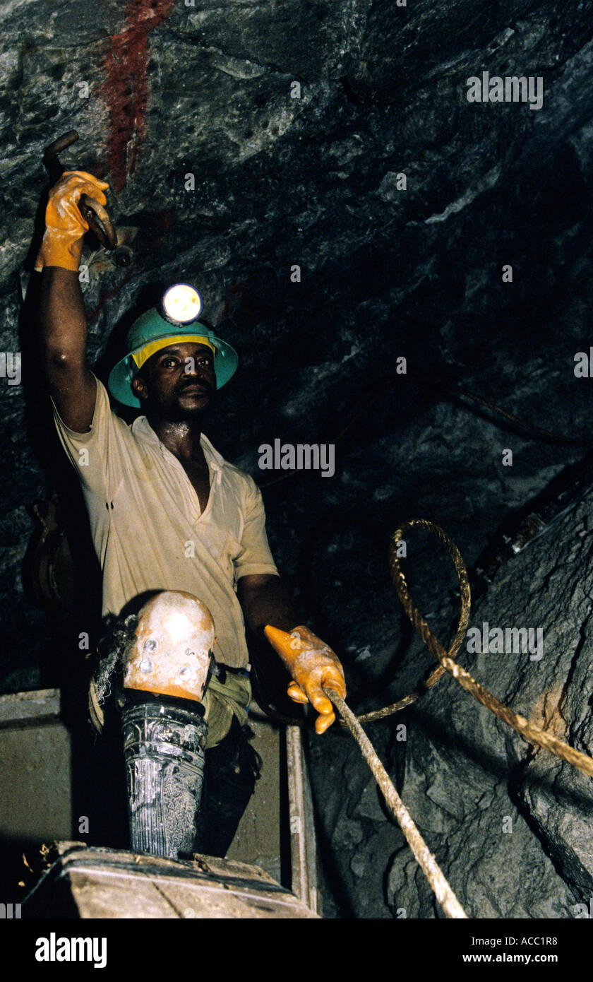 Diamond miner at work, South Africa Stock Photo - Alamy
