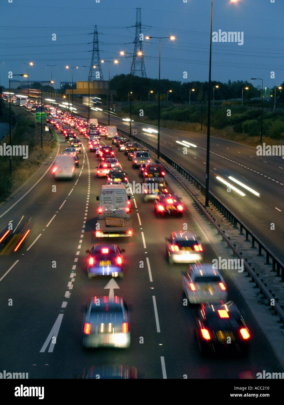 Rush hour traffic London England Britain United Kingdom UK cars traffic ...