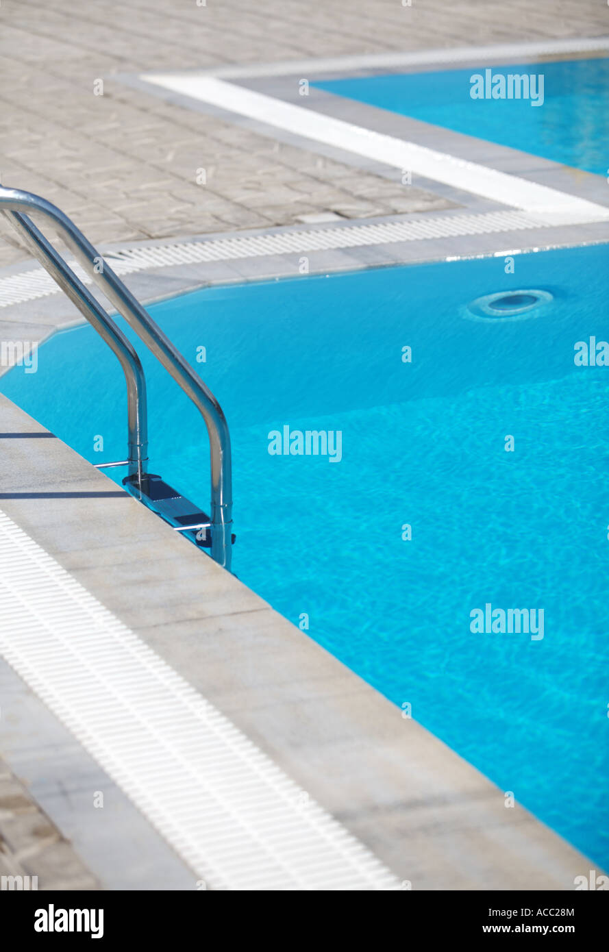 Stairs to pool Openair swimminh pool Stock Photo - Alamy