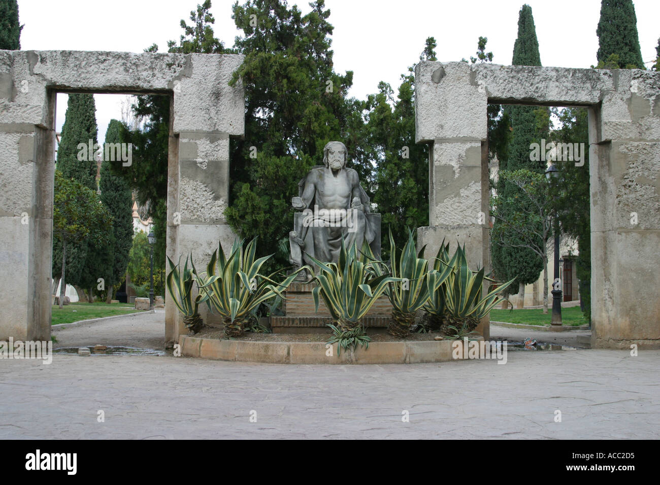 Valencian Statue of Poseidon in one of the many green parks in central ...