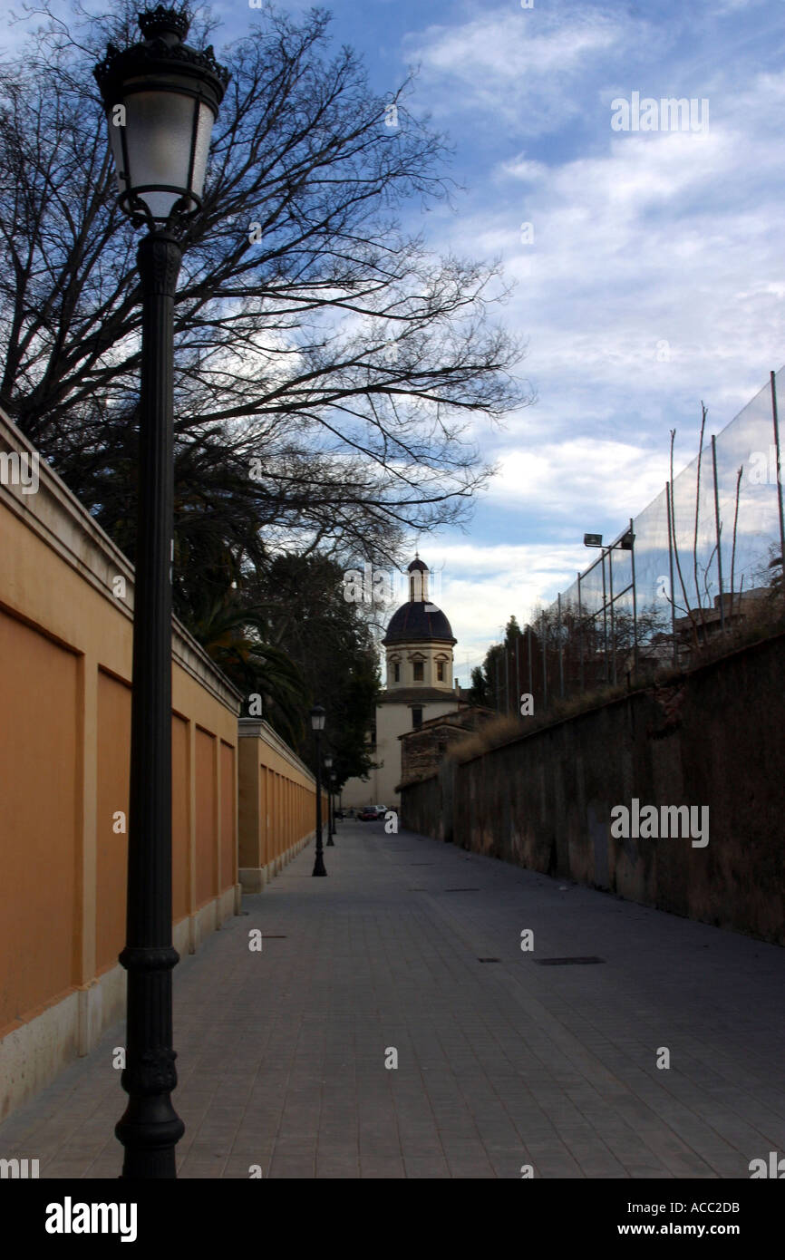 Old meets new Back Street in Valencia Stock Photo - Alamy