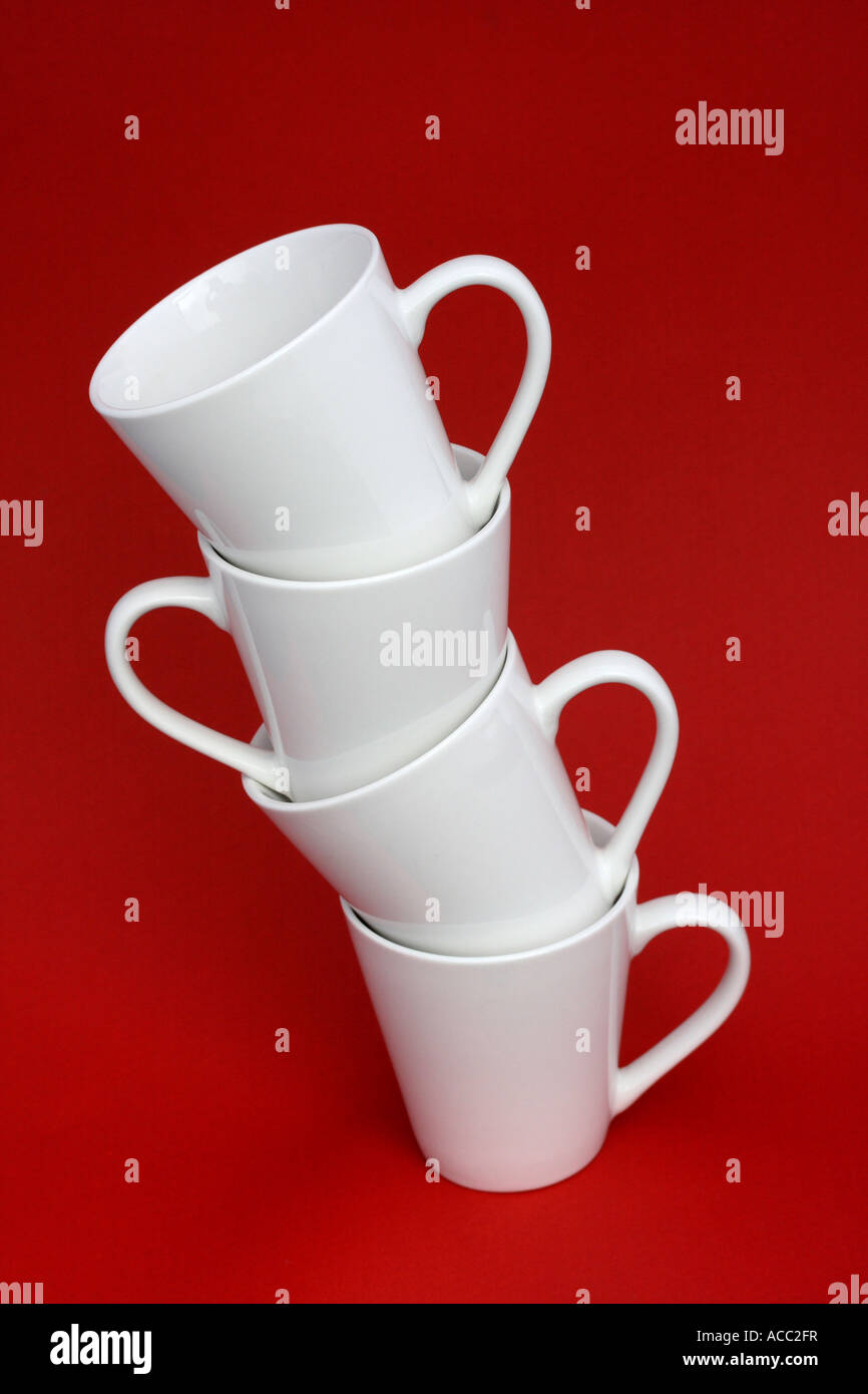 Barrista coffee four cups hi-res stock photography and images - Alamy