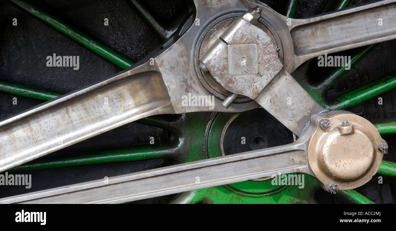 Crank shaft on the wheel of a steam locomotive Stock Photo - Alamy