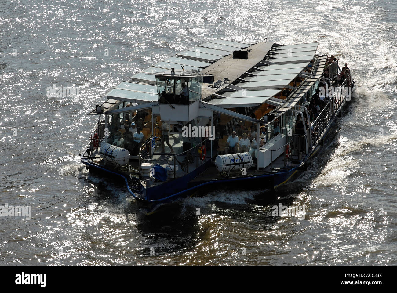 Large passenger craft on the River Thames Stock Photo - Alamy