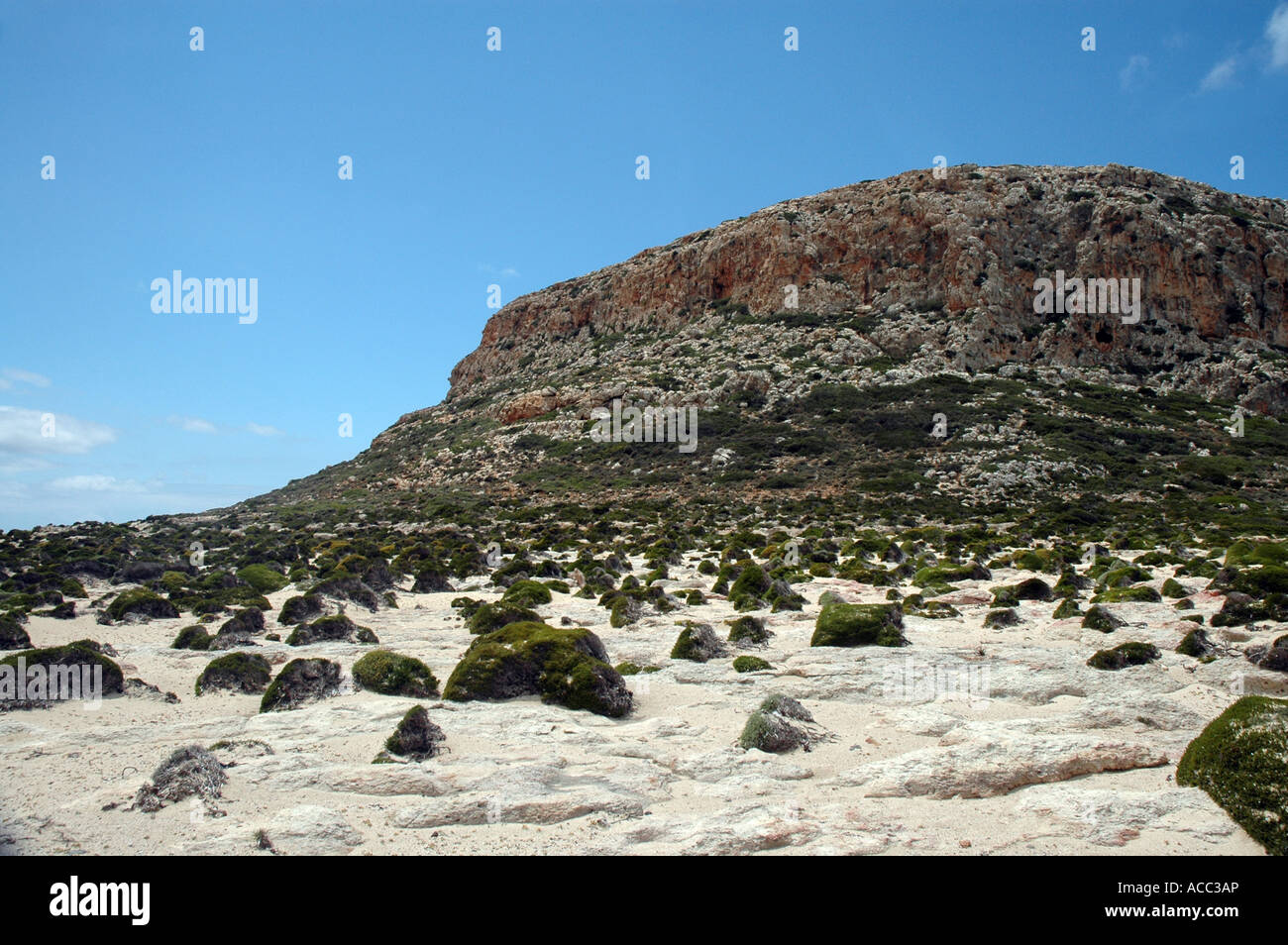 Balos beach on western Gramvoussa peninsula of island of Crete in ...