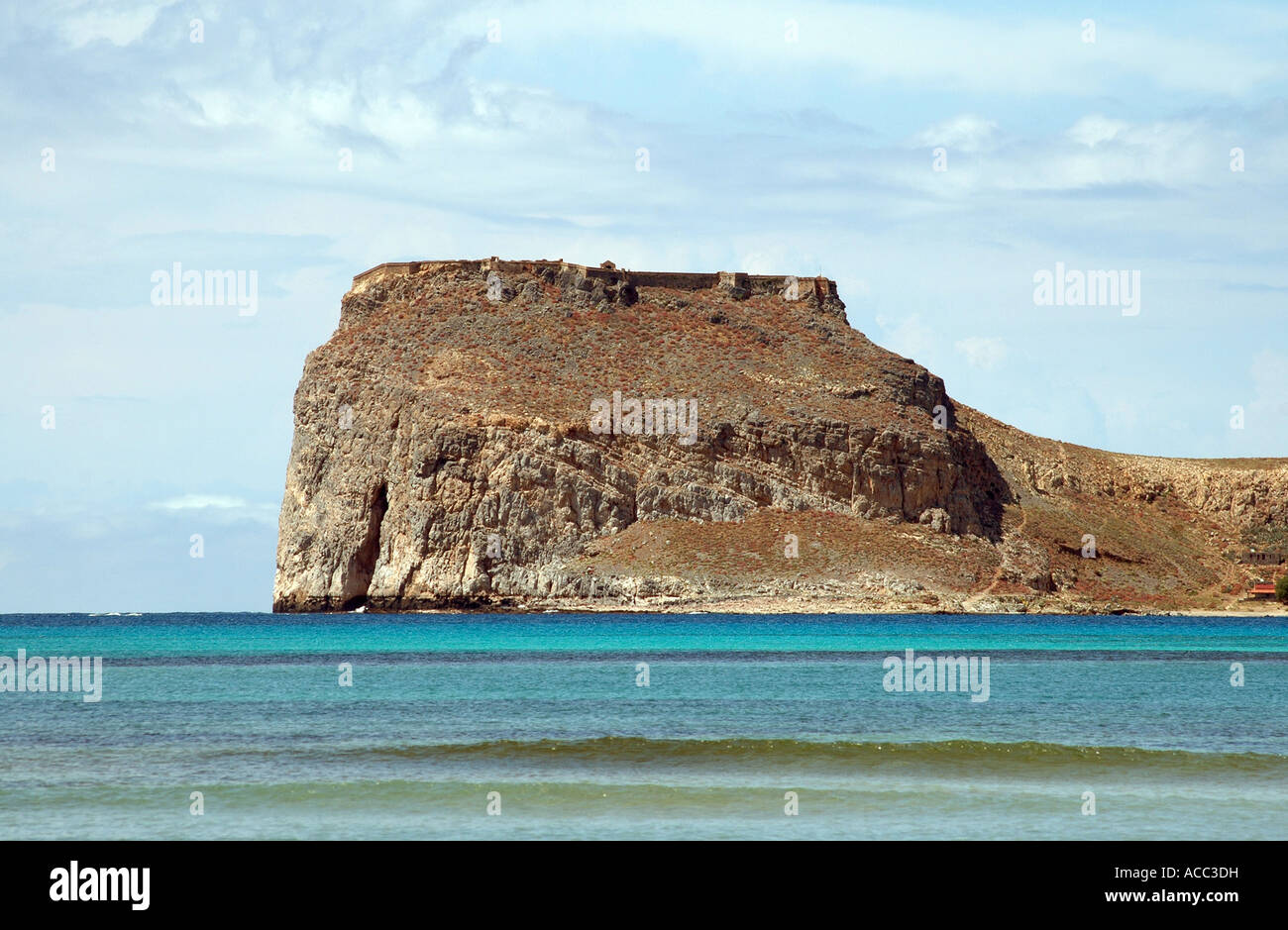 Gramvoussa insland seen from Balos beach on western Gramvoussa ...