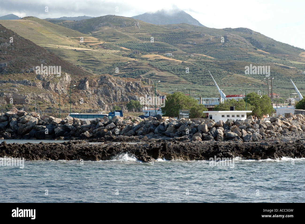 Port in Kissamos (Kastelli) town, greek isle of Crete Stock Photo - Alamy