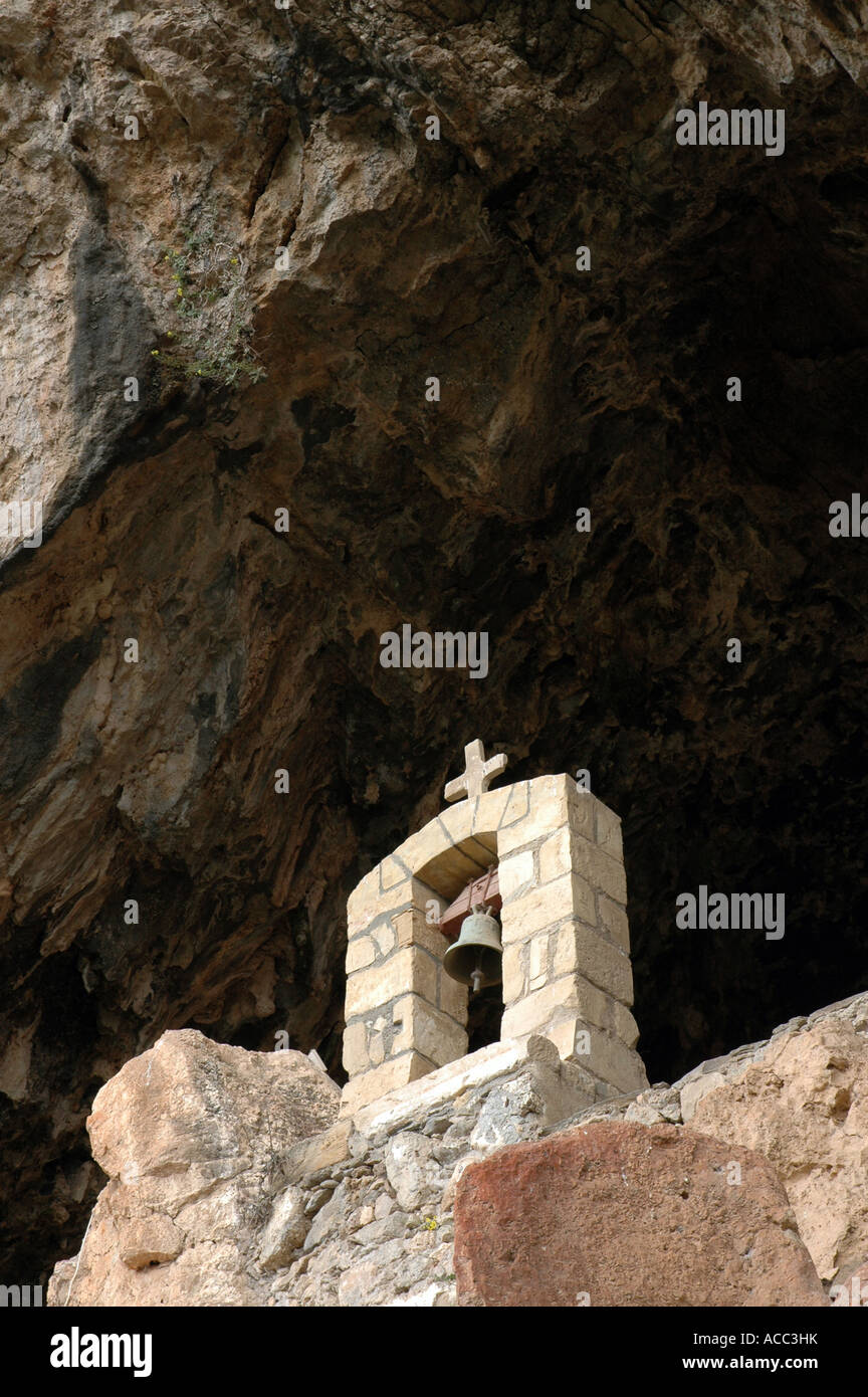 Agia Sophia cave in the gorge of Topolia on island of Crete, Greece ...