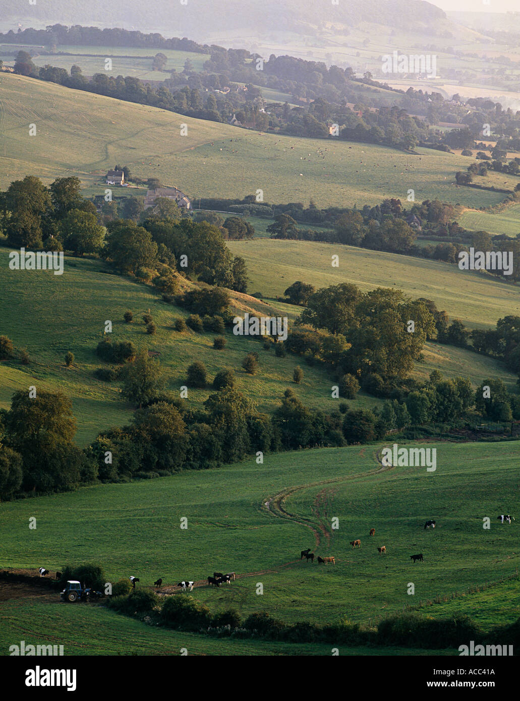 LANDSCAPE OF GLOUCESTERSHIRE FROM HARESFIELD BEACON Stock Photo - Alamy