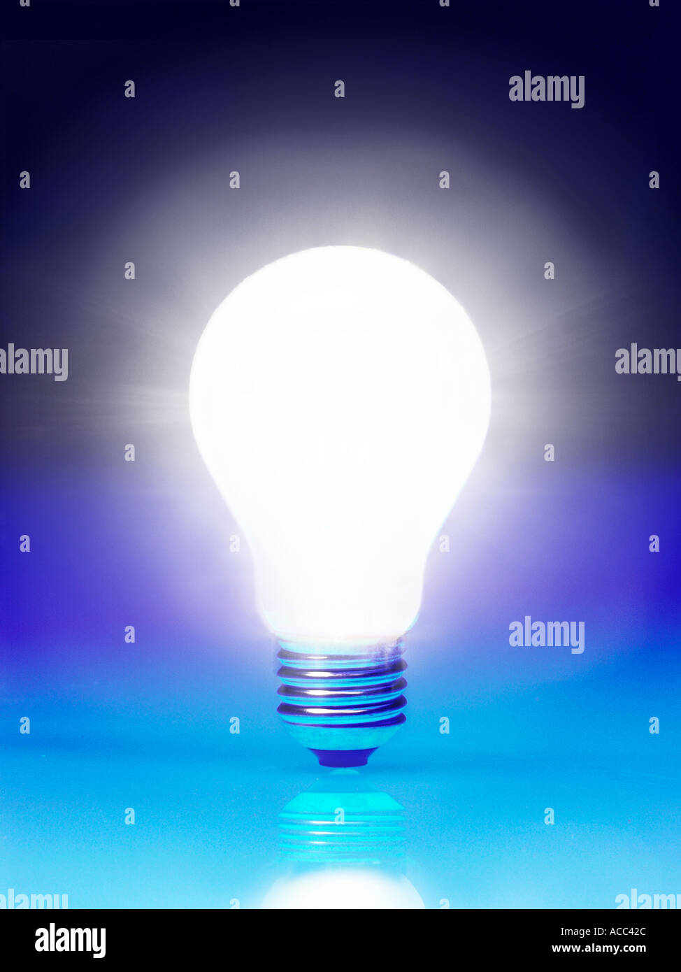 GLOWING LIGHT BULB Stock Photo - Alamy