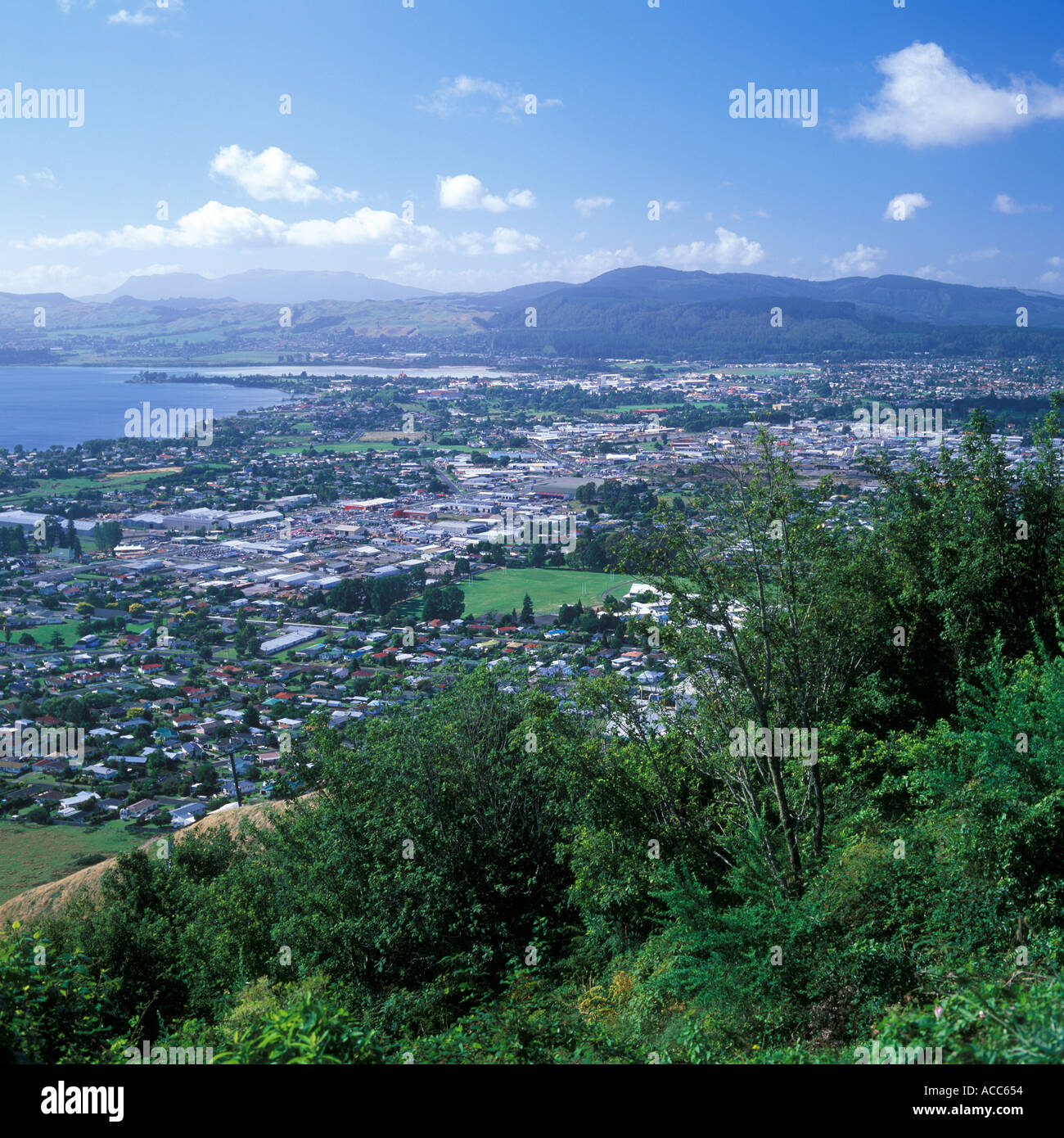 Rotorua Lake and City North Island New Zealand Stock Photo - Alamy