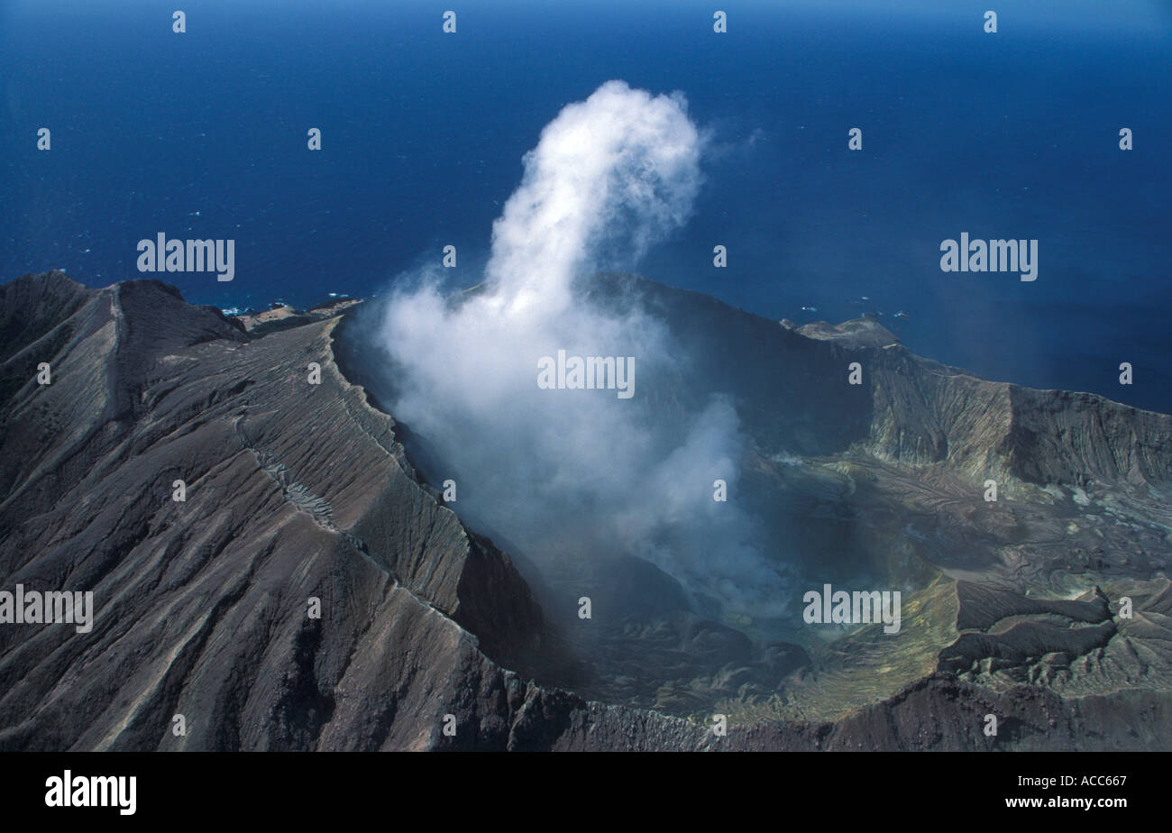 White Island Marine Volcano in the Bay of Plenty off the North East ...