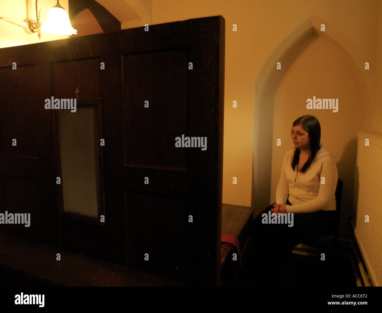 Confessional of a church hi-res stock photography and images - Alamy