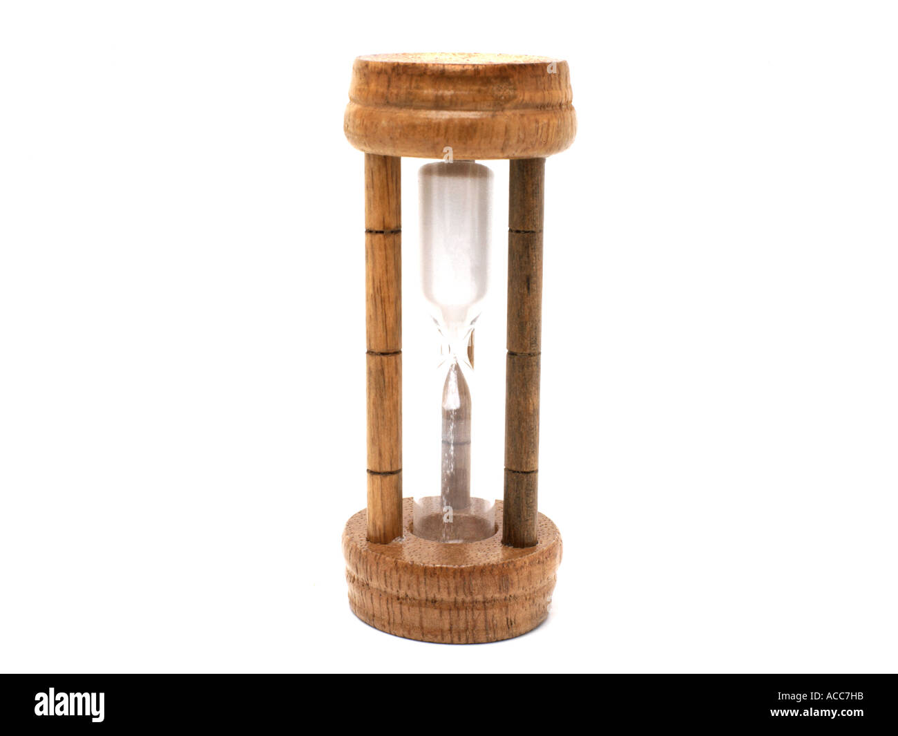 Hour Glass In Wooden Frame Stock Photo - Alamy