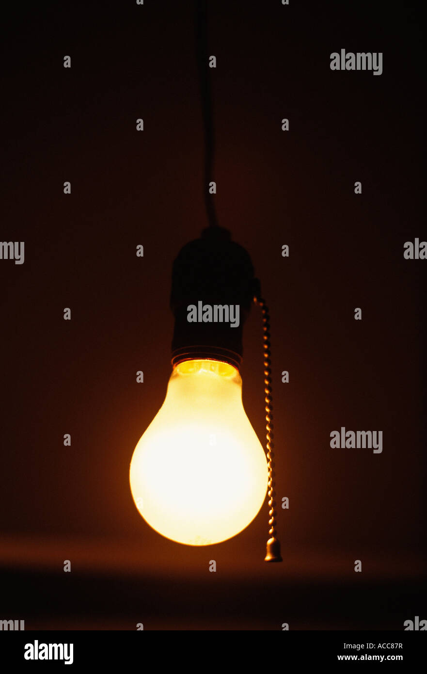 A lit light bulb Stock Photo - Alamy
