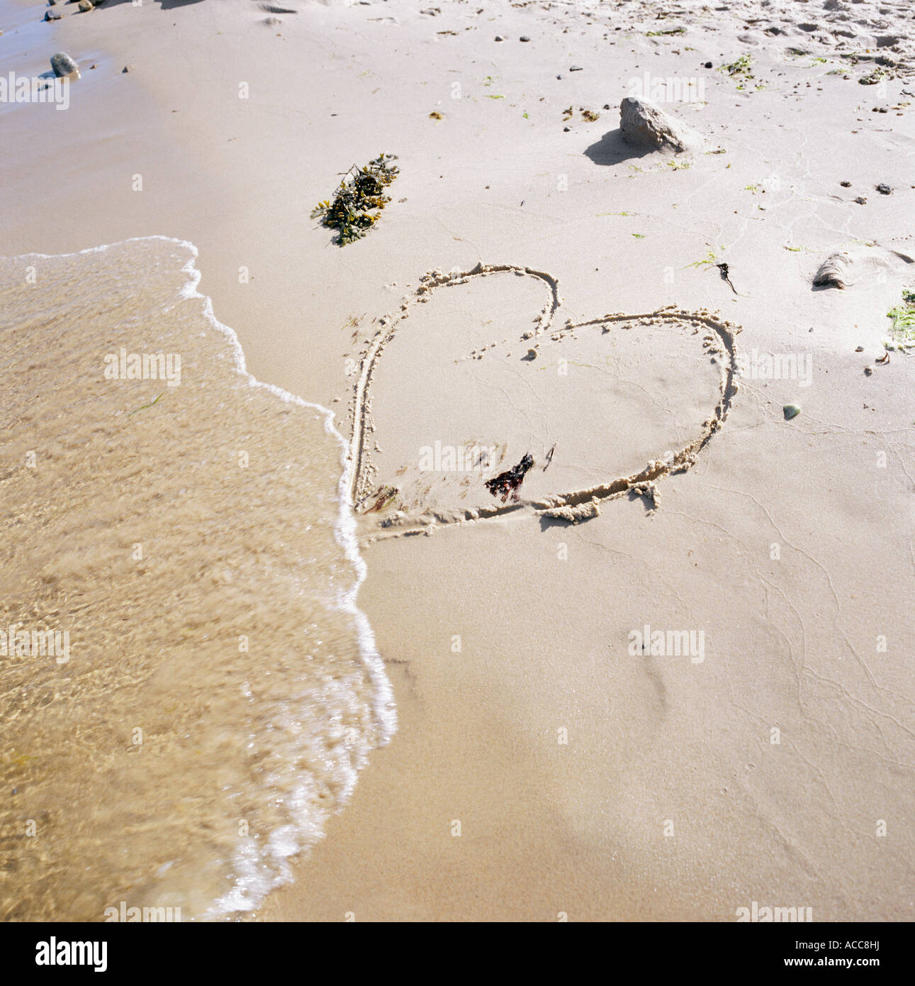 A heart on a beach Stock Photo - Alamy