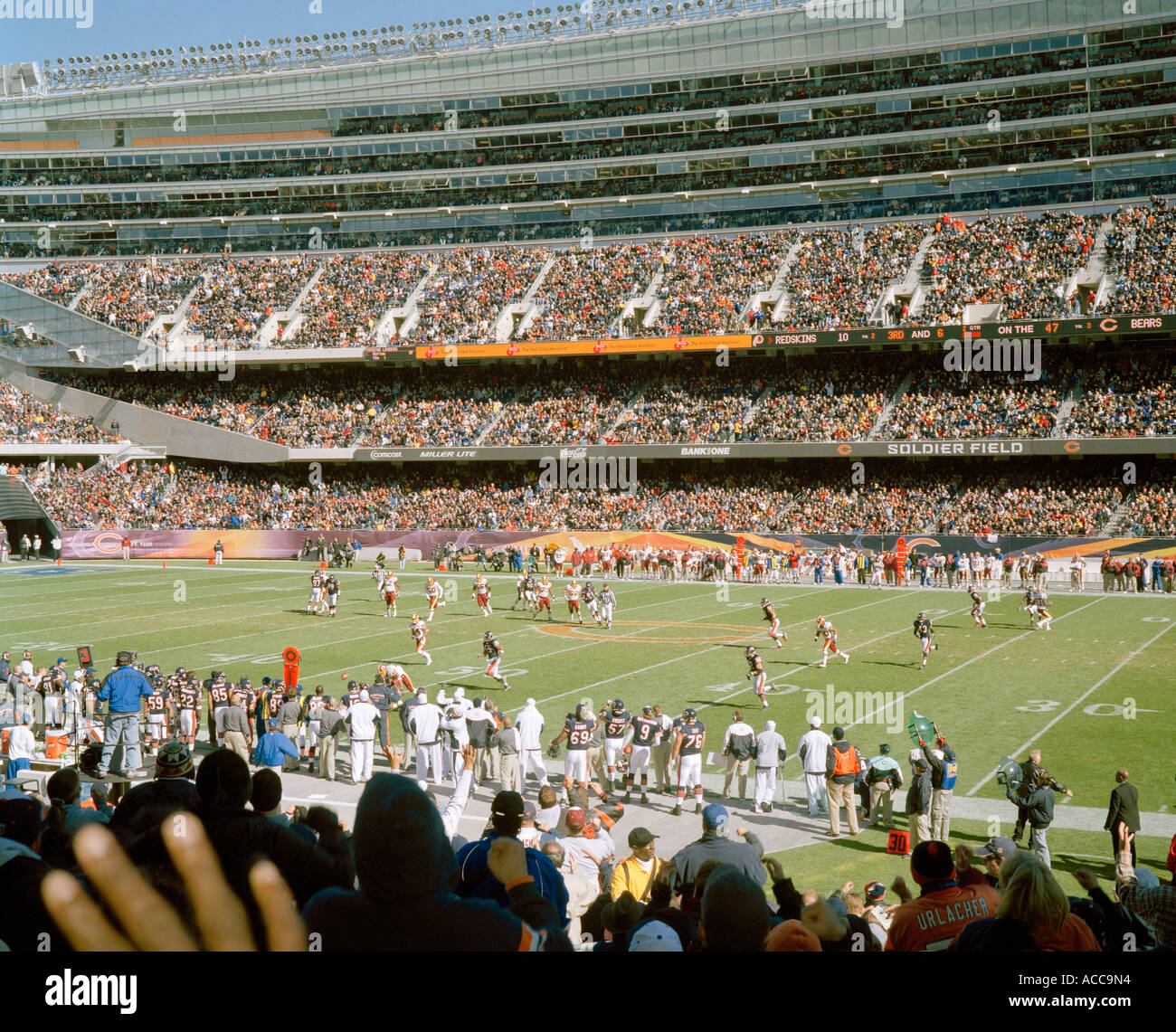 Soldier field stadium fans hi-res stock photography and images - Alamy