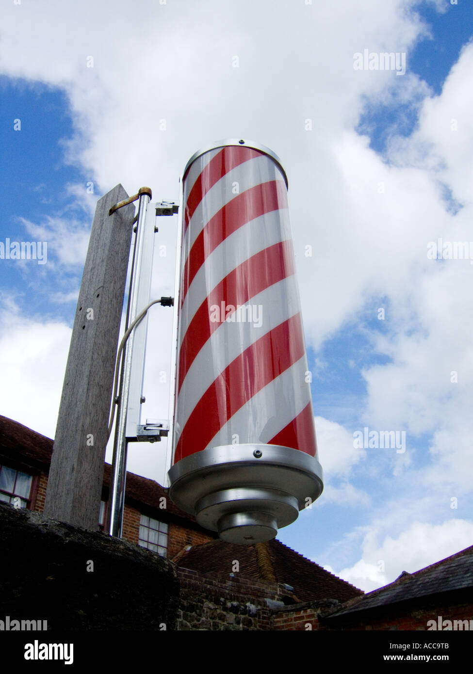 barbers red and white striped pole Stock Photo - Alamy