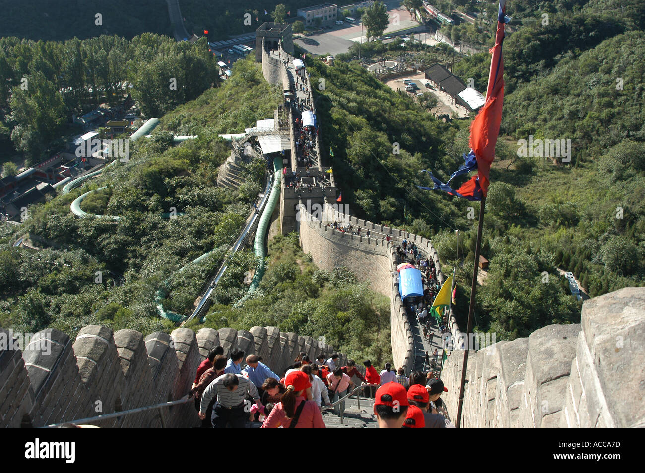 crowds inside the great wall Beijing China Stock Photo - Alamy