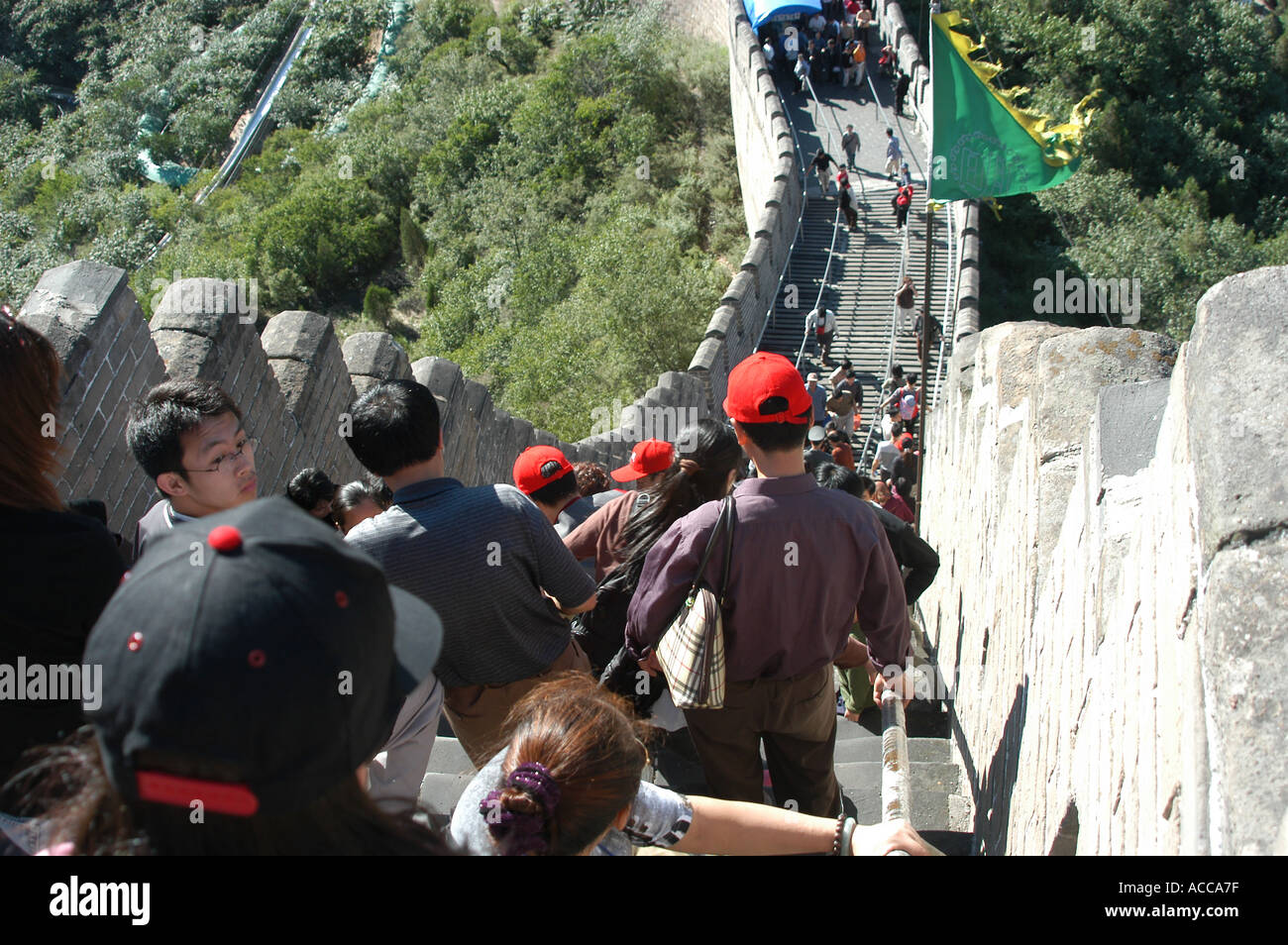 crowds inside the great wall Beijing China Stock Photo - Alamy