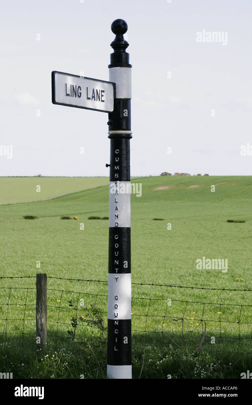 Old Cumberland County Council Road Sign, Cumbria, England Stock Photo ...
