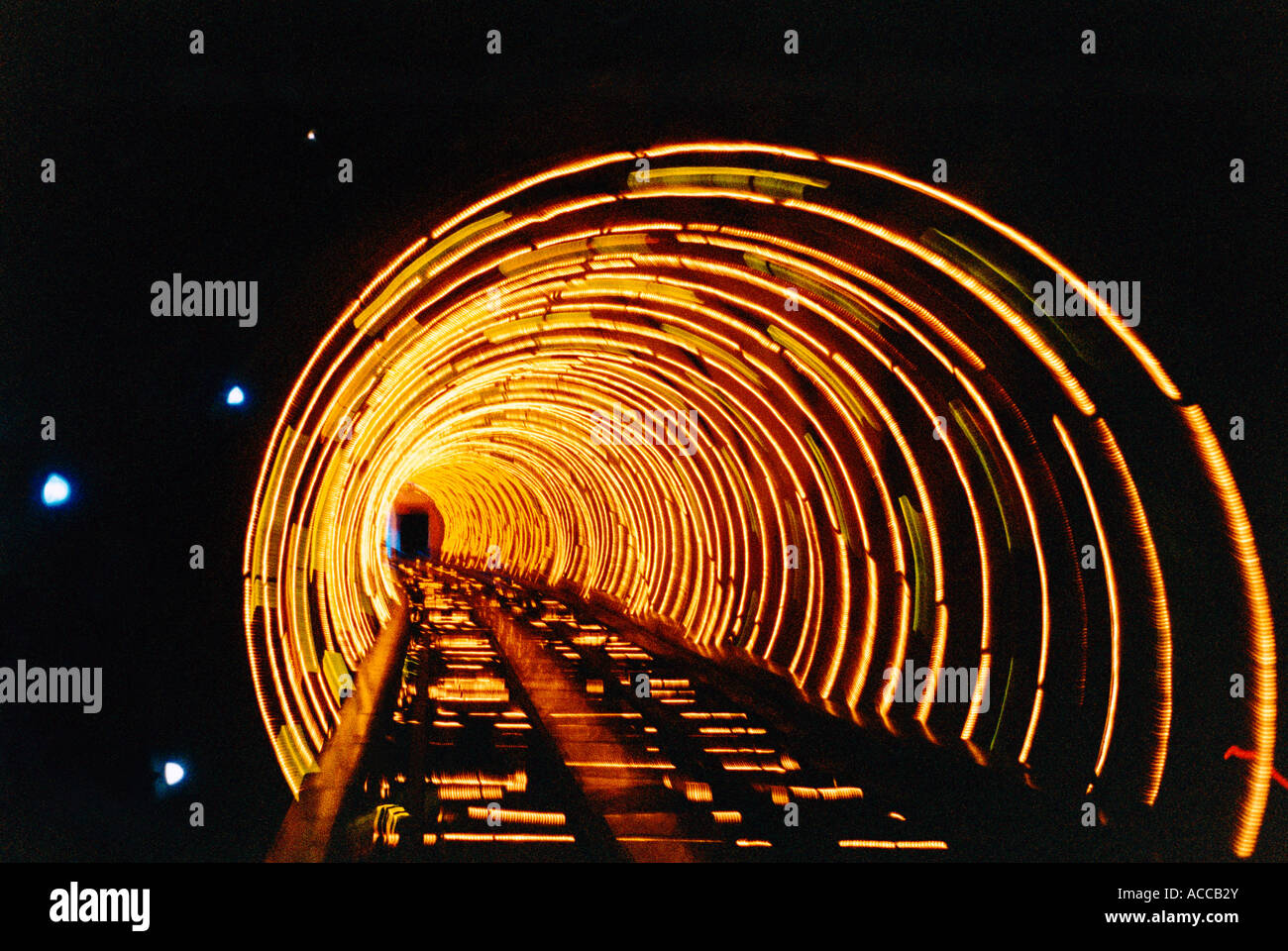 A lit tunnel Stock Photo - Alamy