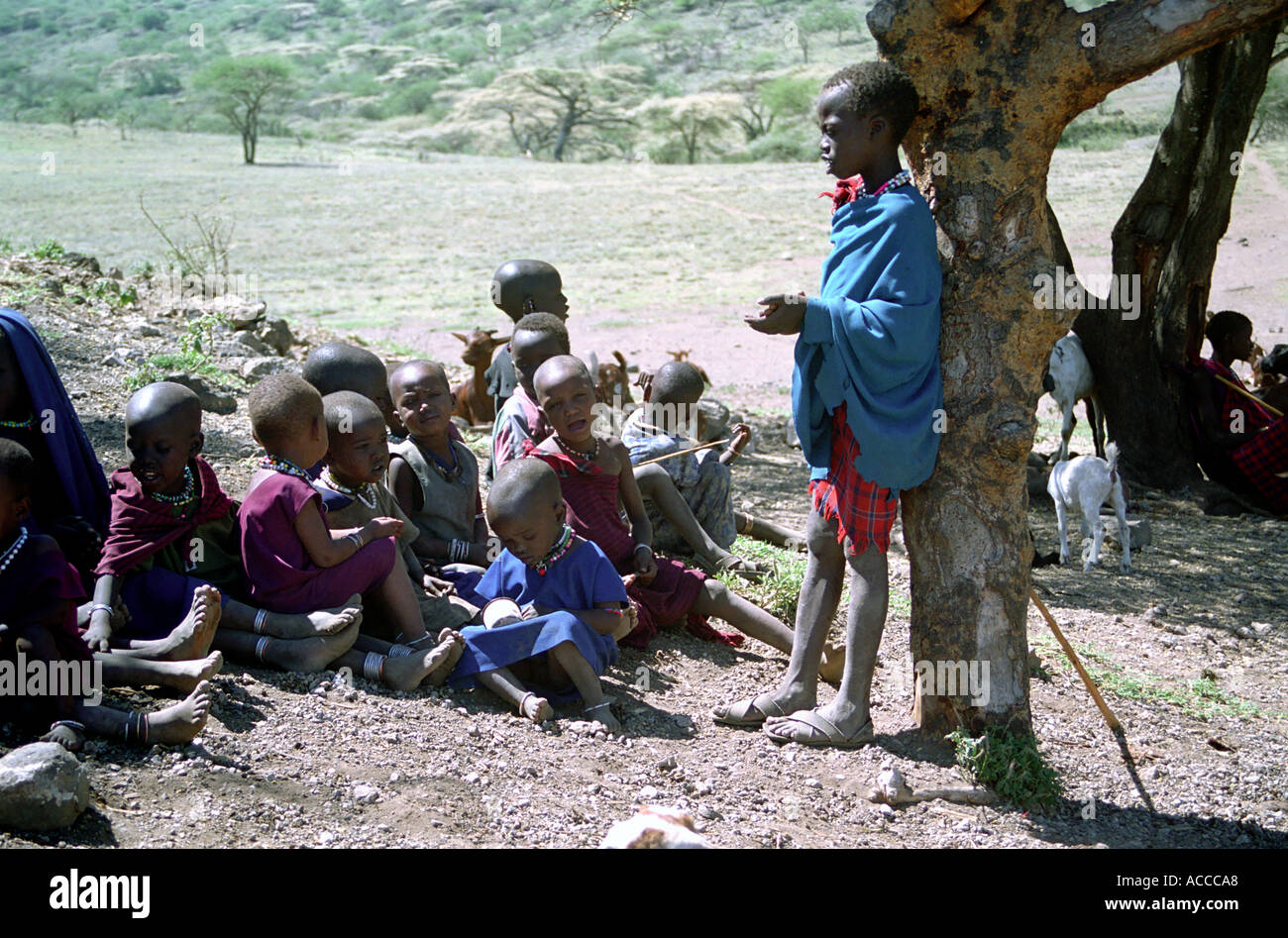 Masai Children Tanzania Stock Photo - Alamy