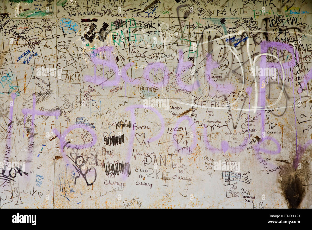 Graffiti on wall Wales UK Stock Photo - Alamy