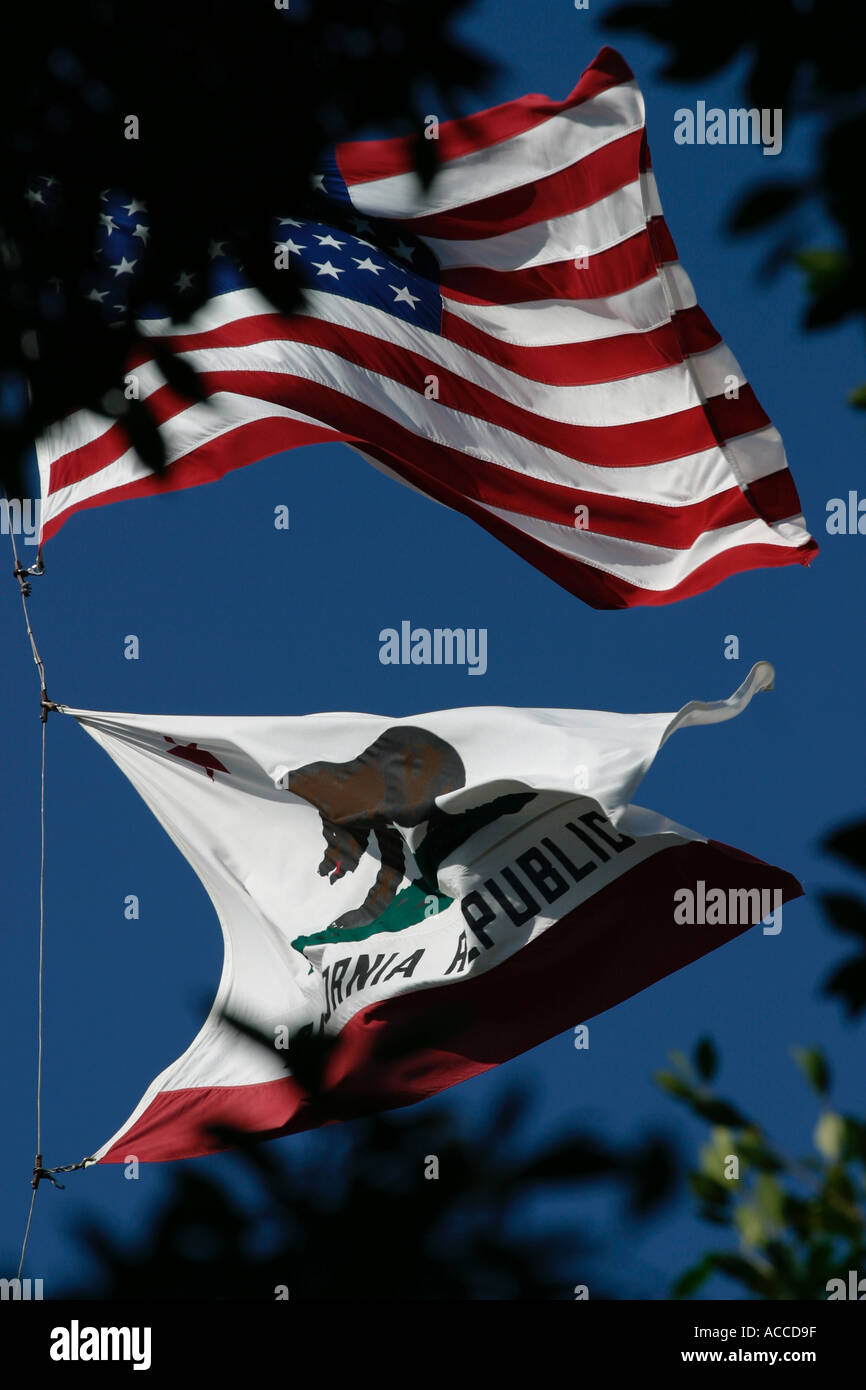 California republic american flags waving hi-res stock photography and ...