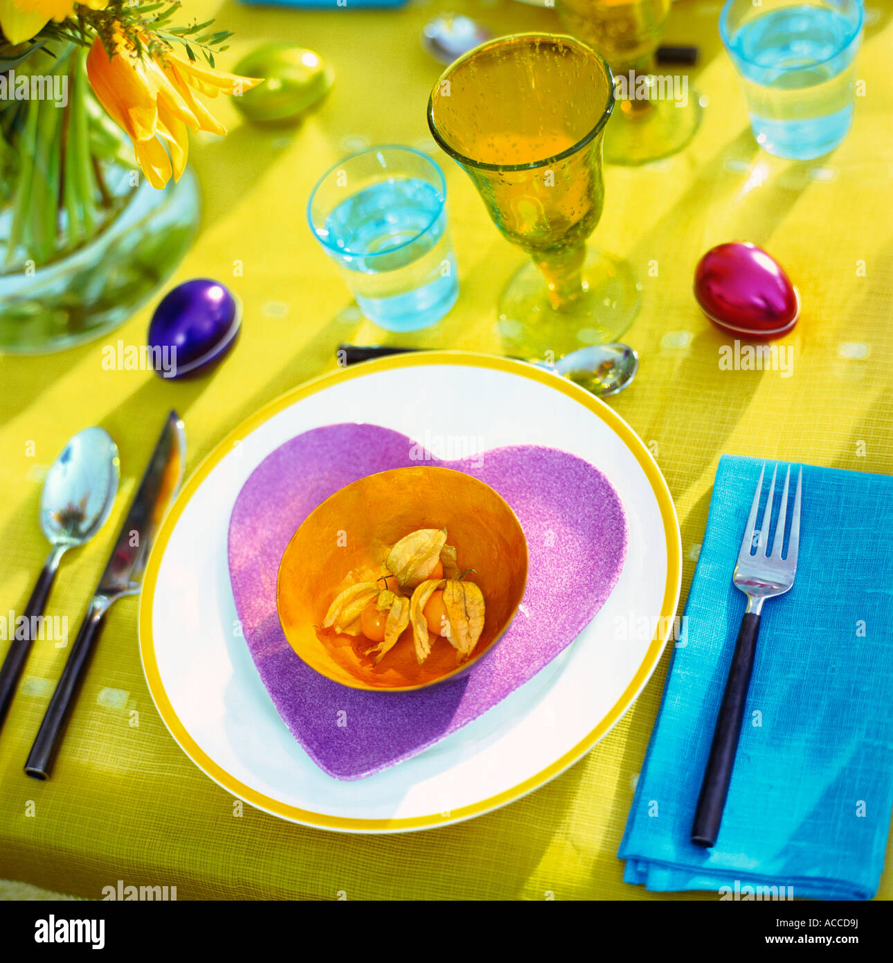 A table set for dinner Stock Photo - Alamy